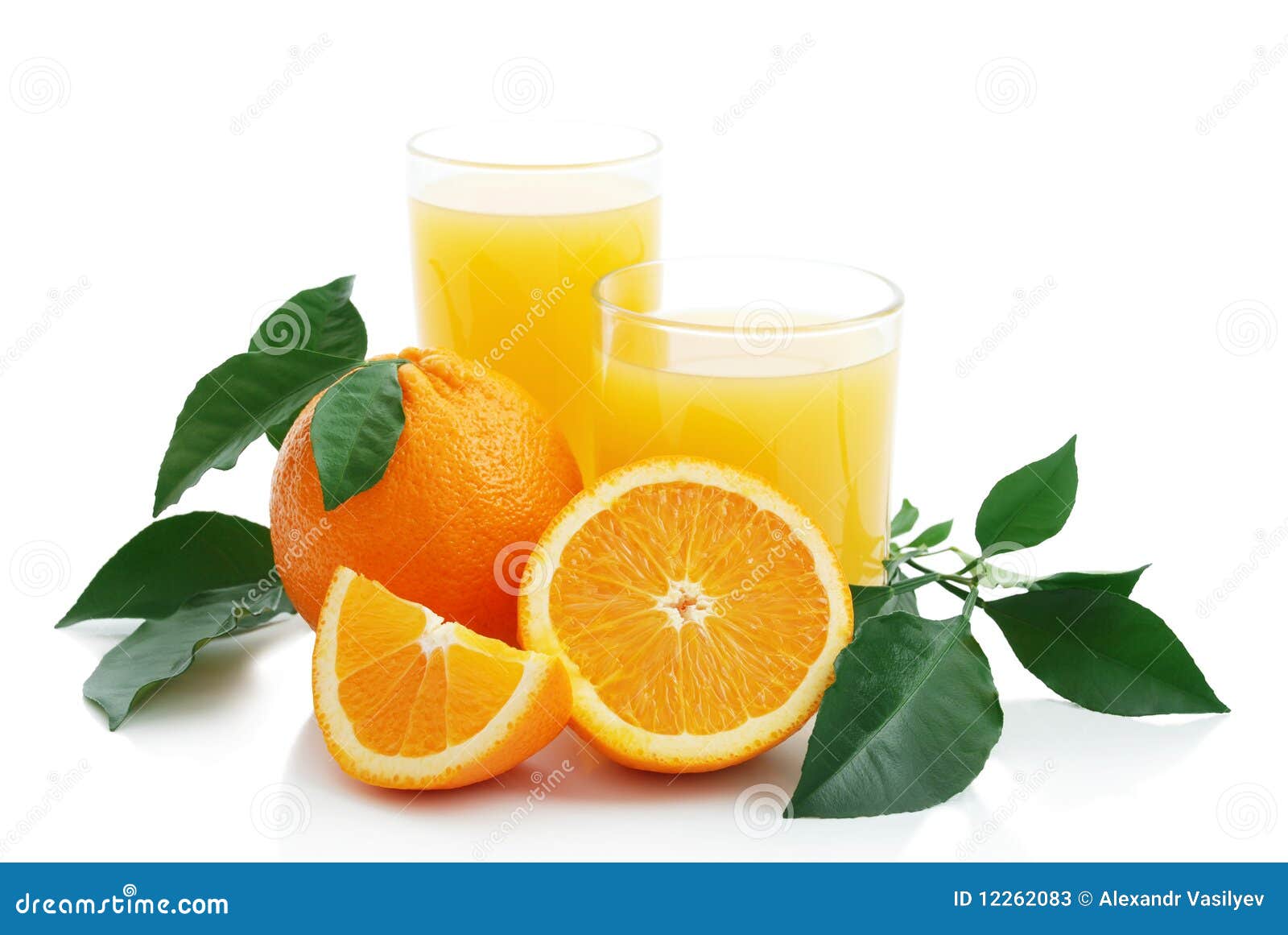 Orange with Orange Juice and the Cut Slices Stock Image - Image of ...