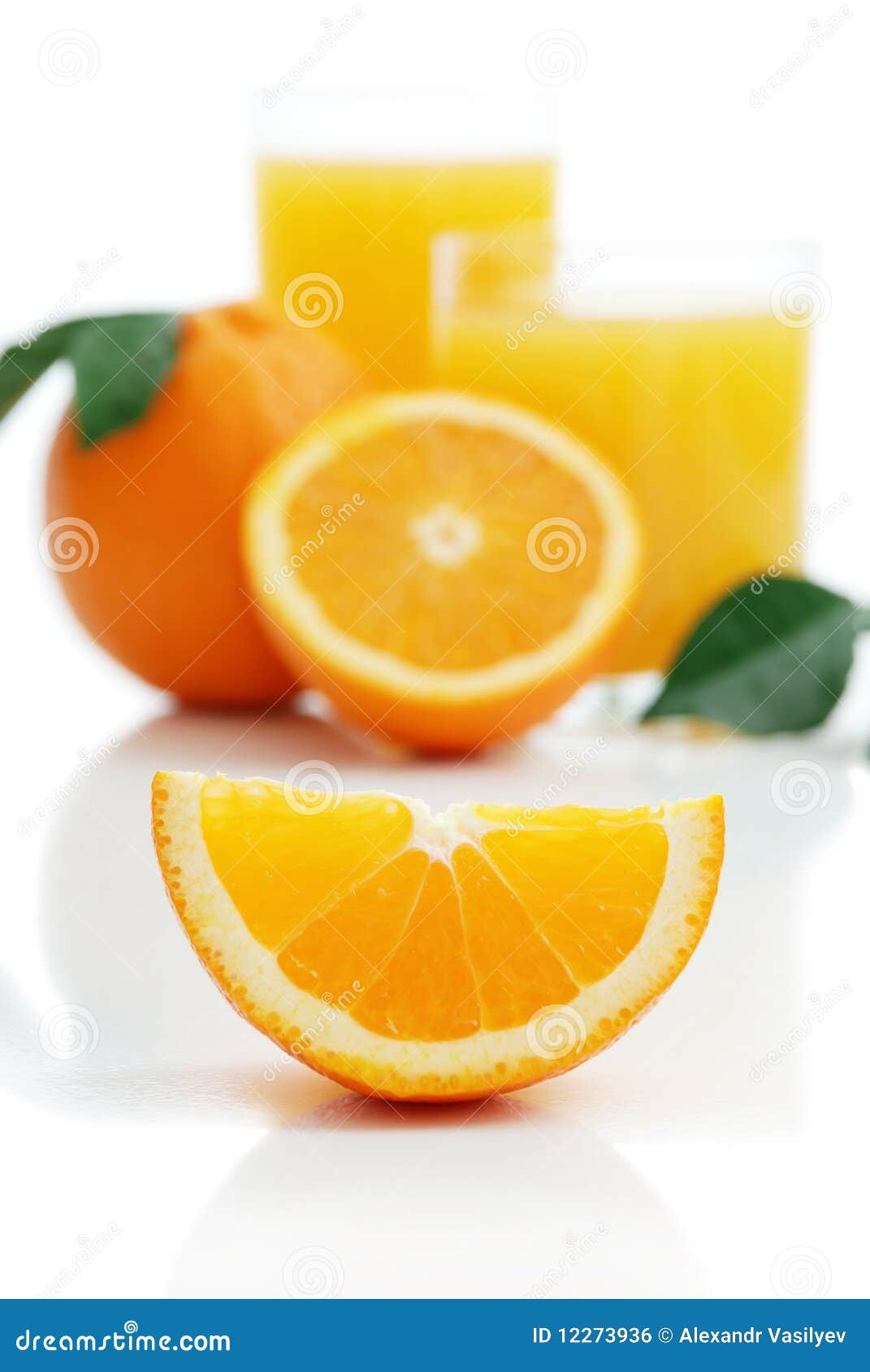 Orange with Orange Juice and the Cut Slices Stock Photo - Image of ...