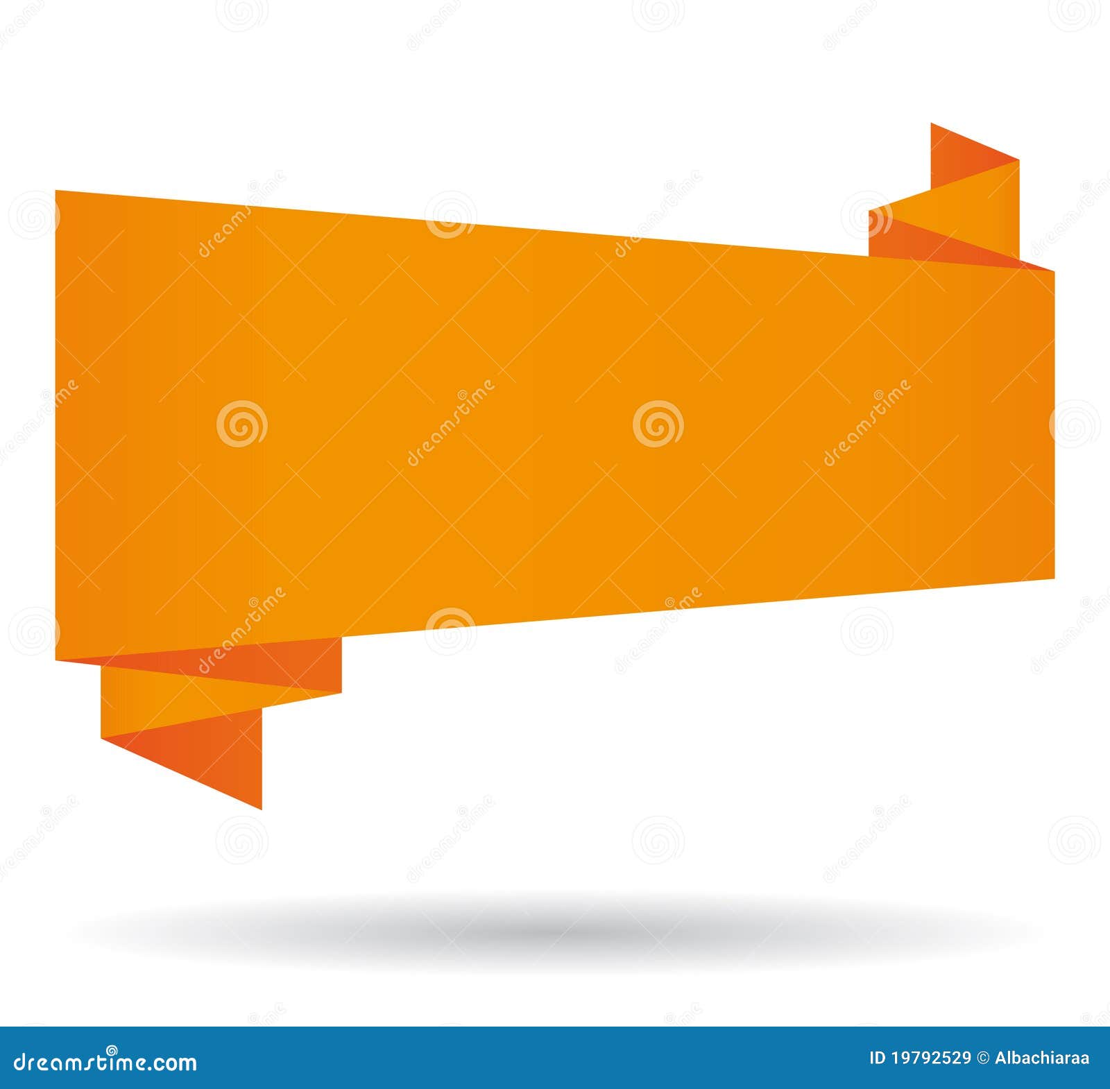 Orange origami banner. stock vector. Illustration of concept - 19792529