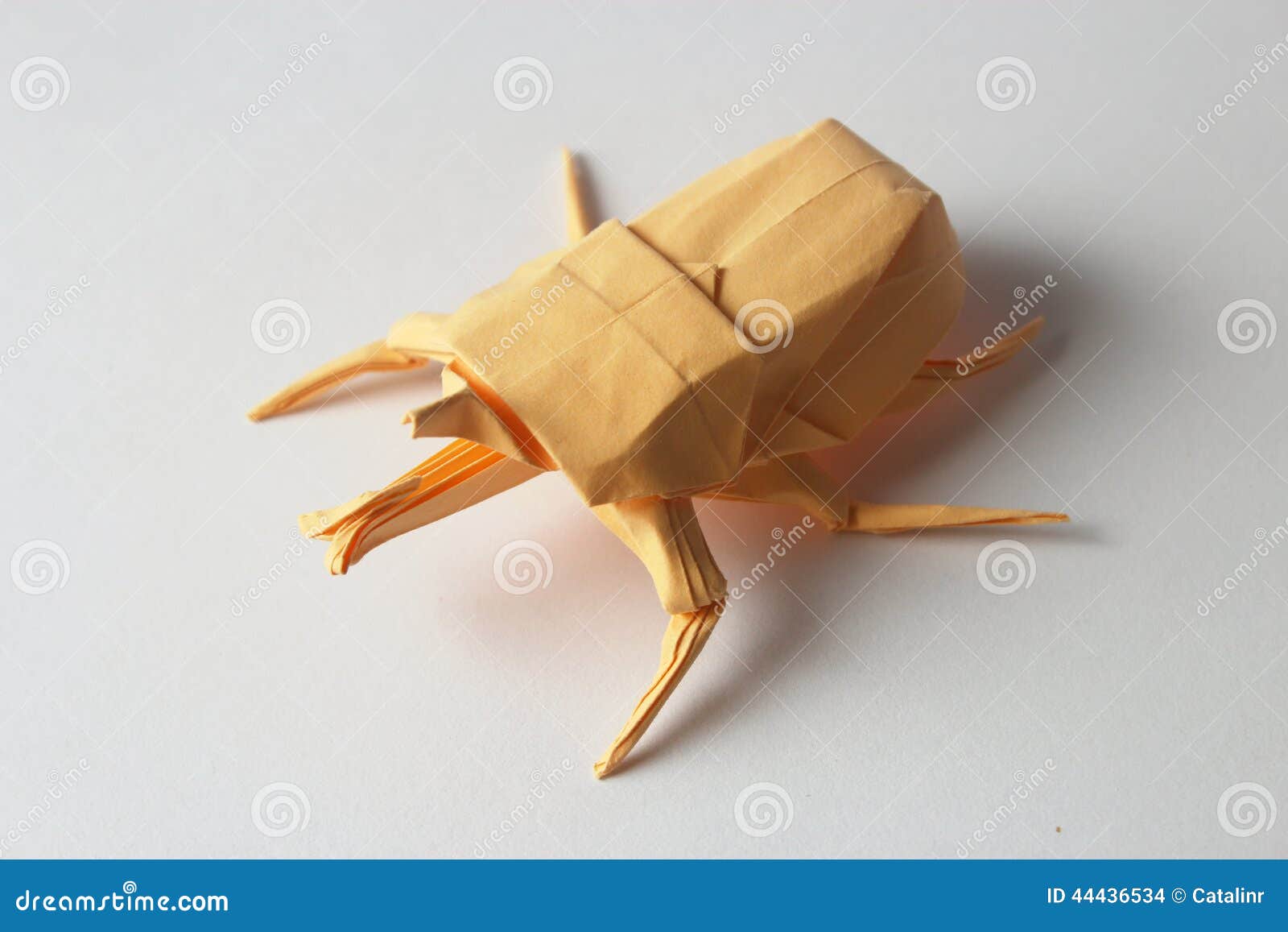 Orange origami bug stock photo. Image of beetle, artistic - 44436534