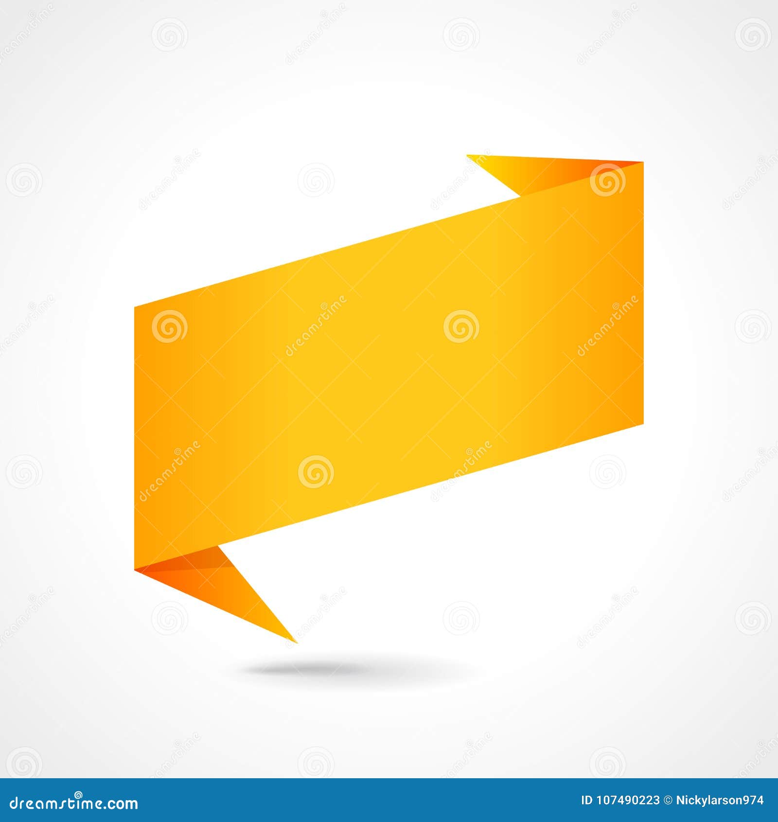 Orange origami concept stock vector. Illustration of color - 107490223