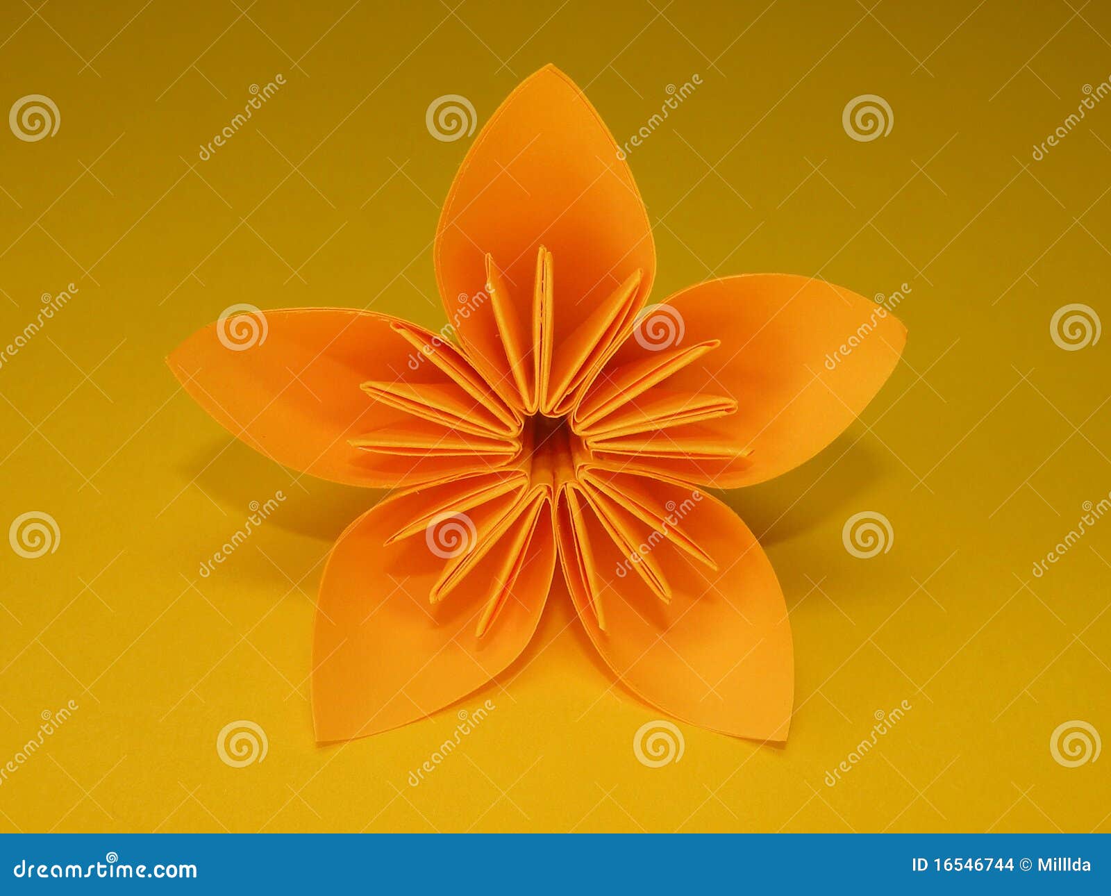 Orange origami flower stock photo. Image of yellow, textures - 16546744