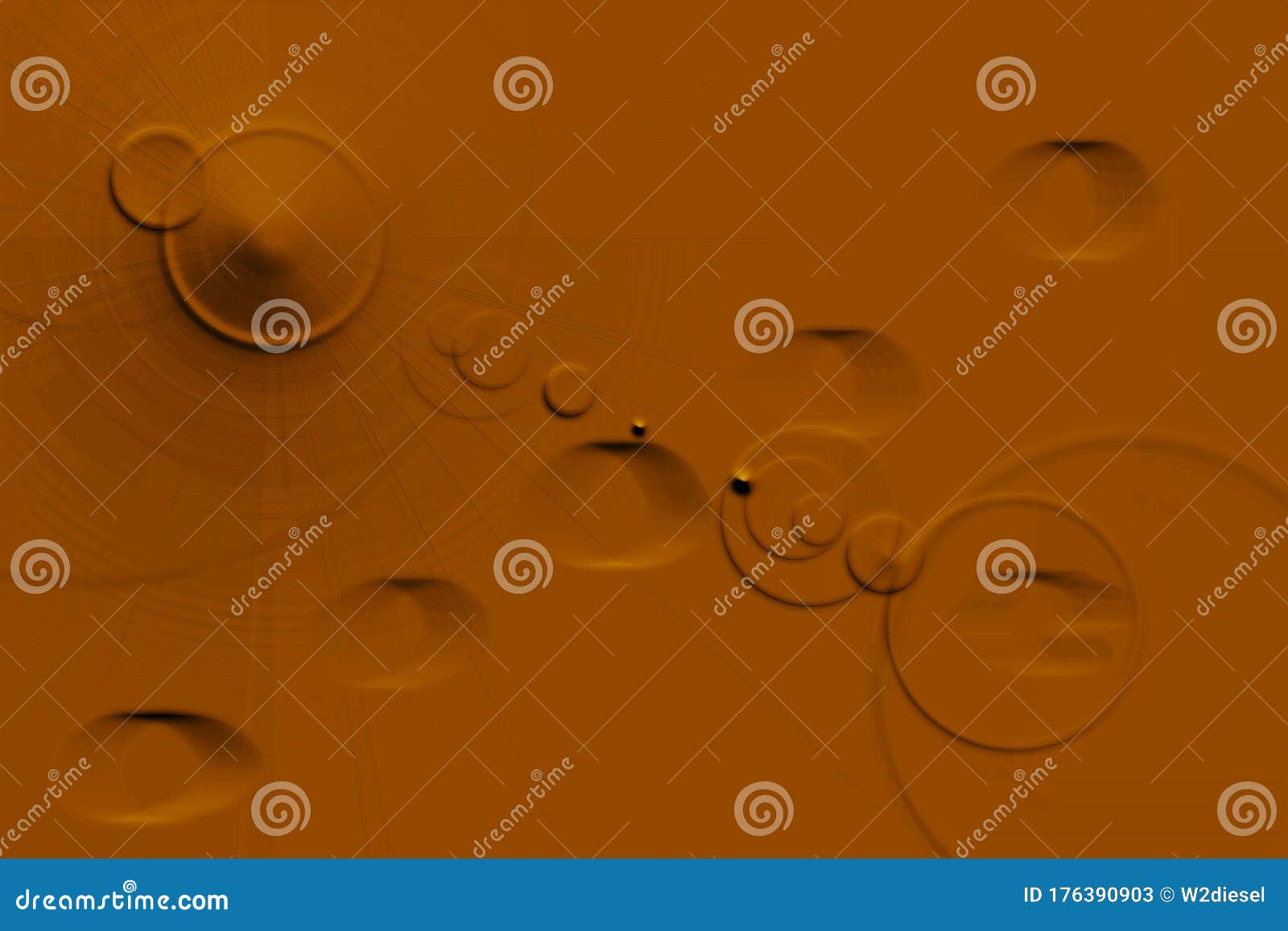 Orange Outer Space 3d Abstract Design Stock Illustration - Illustration ...