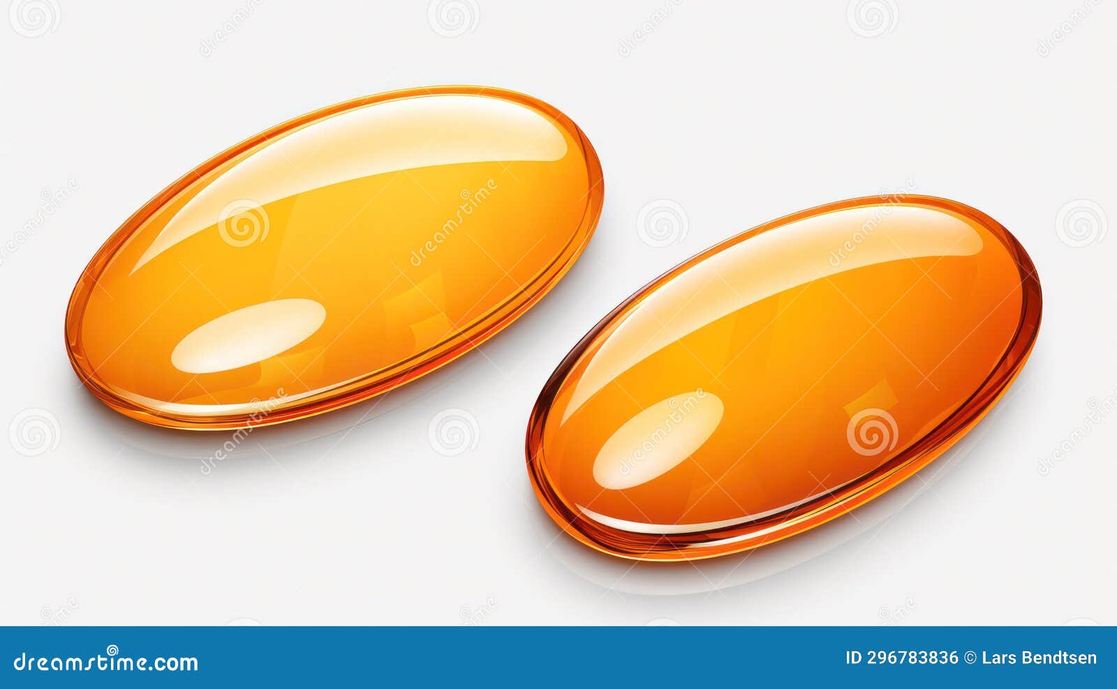 Orange Oval Paper Stickers on White - AI Generated Stock Illustration ...
