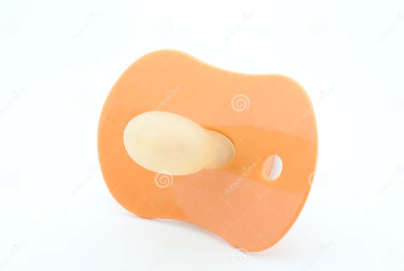 Orange pacifier stock photo. Image of people, background - 24708308
