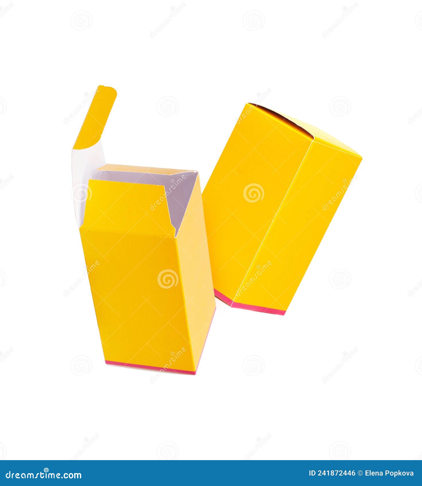 Orange Packing Box Isolated on White Background Stock Photo - Image of ...