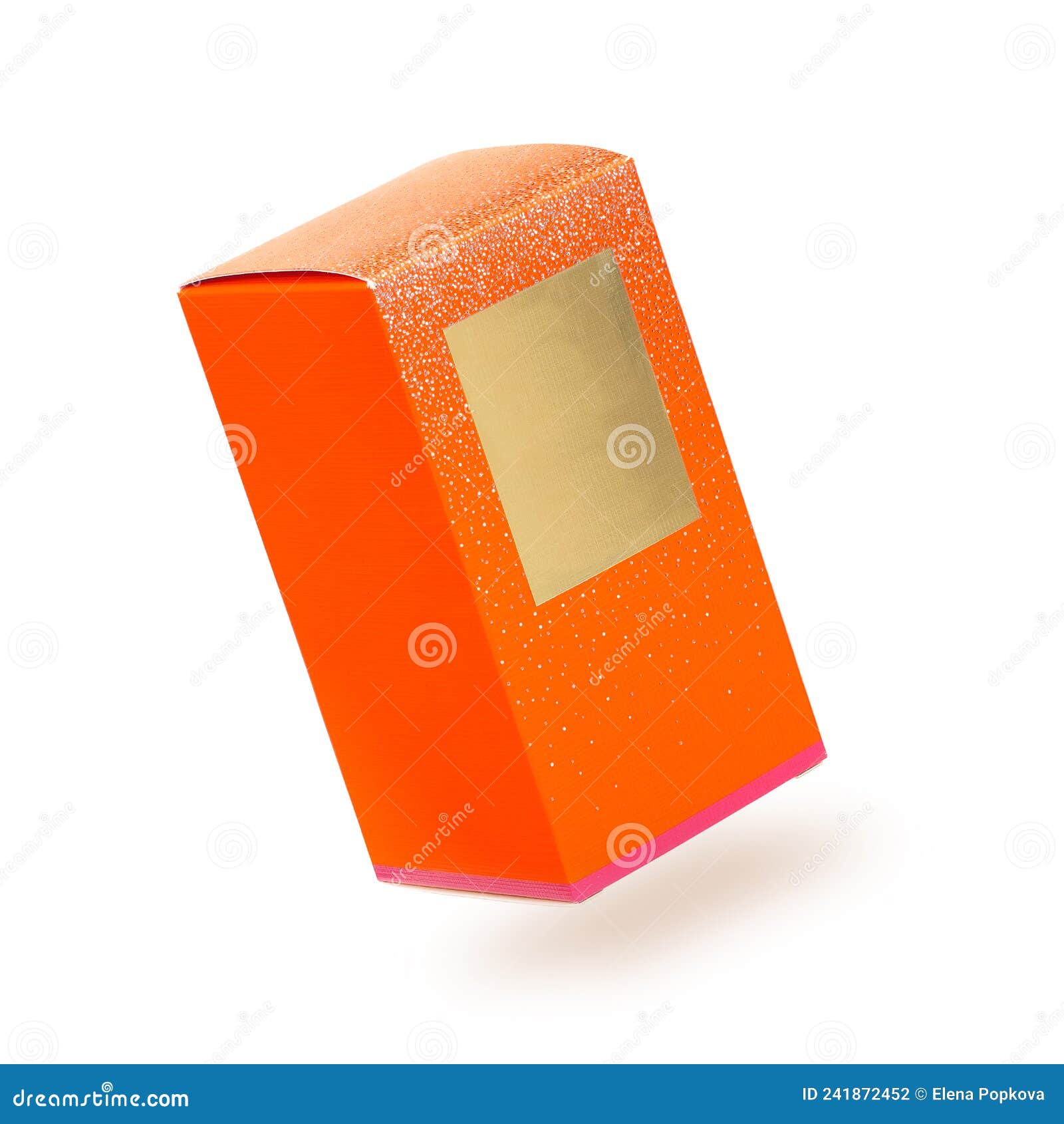 Orange Packing Box Isolated on White Background Stock Photo - Image of ...