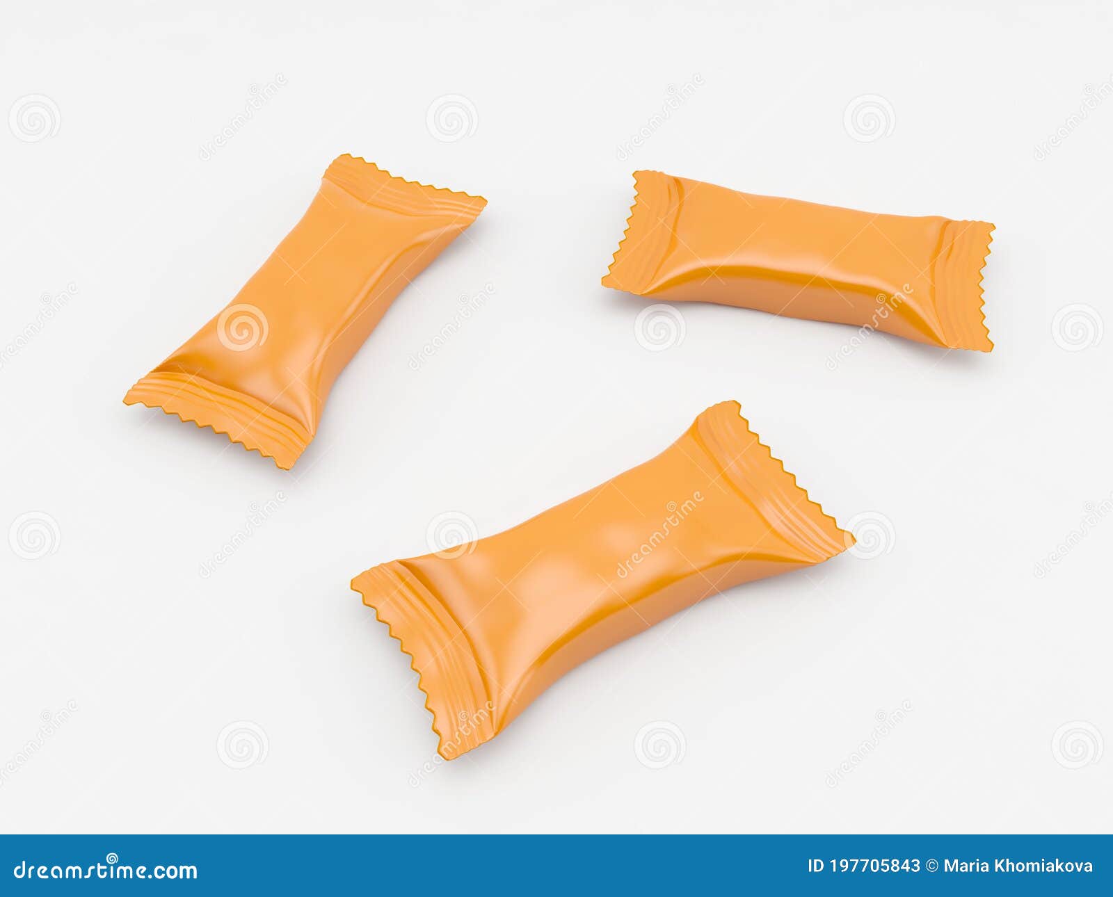 Orange Packing for Candy. 3d Render Image Stock Illustration ...