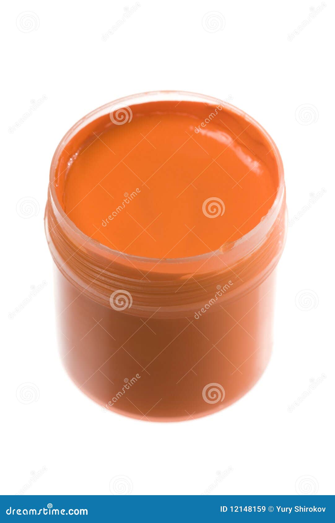 Orange paint stock image. Image of color, isolated, gouache - 12148159