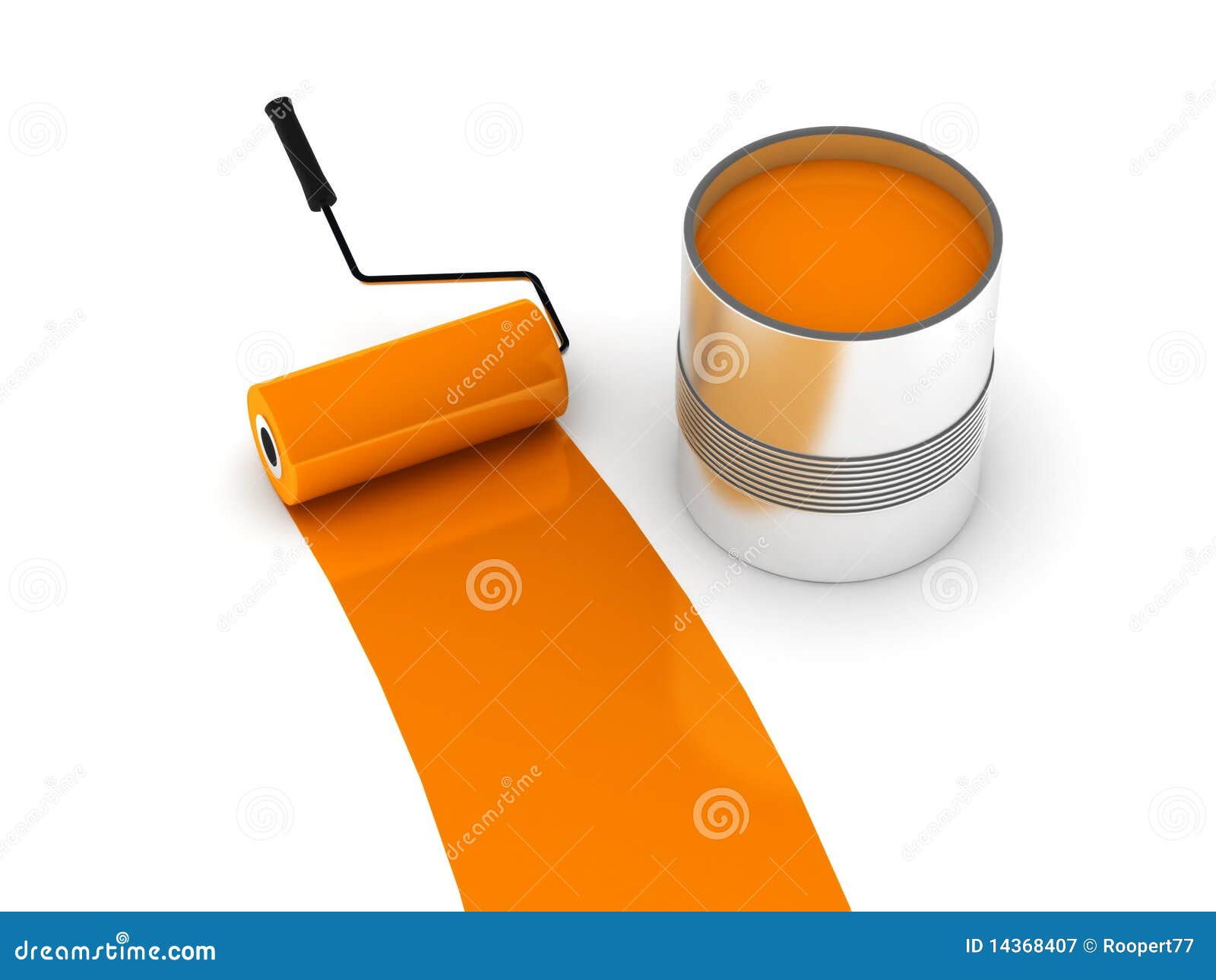 Orange paint stock illustration. Illustration of improvement - 14368407