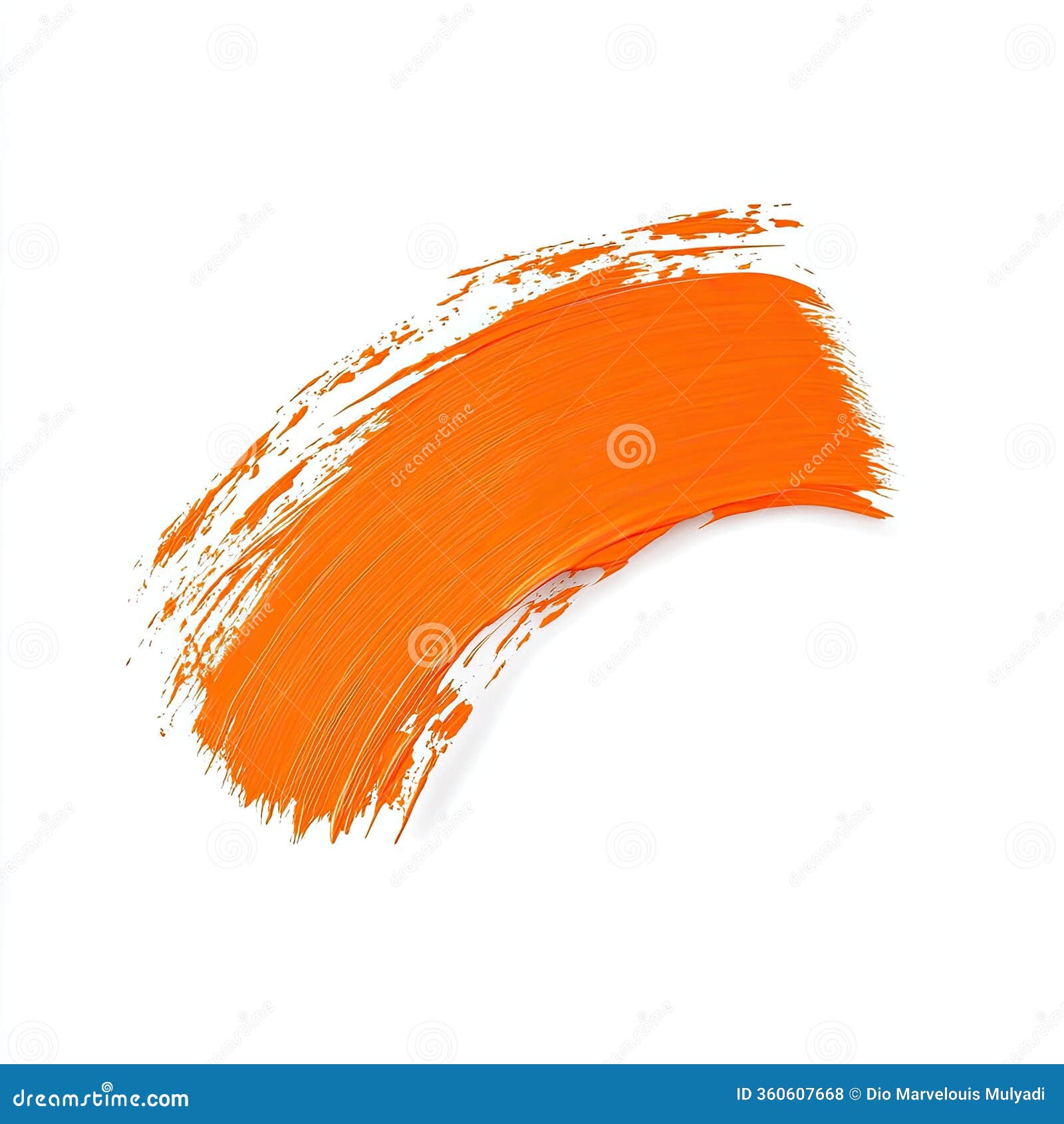 Orange Paint Brush Stroke stock illustration. Illustration of ...