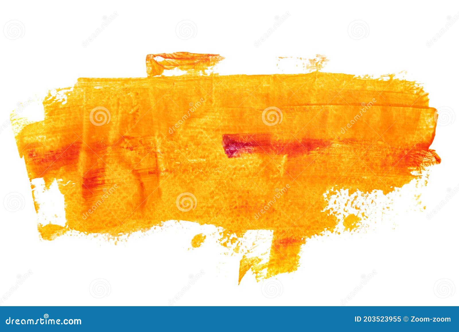 Orange paint brush stroke stock illustration. Illustration of design ...