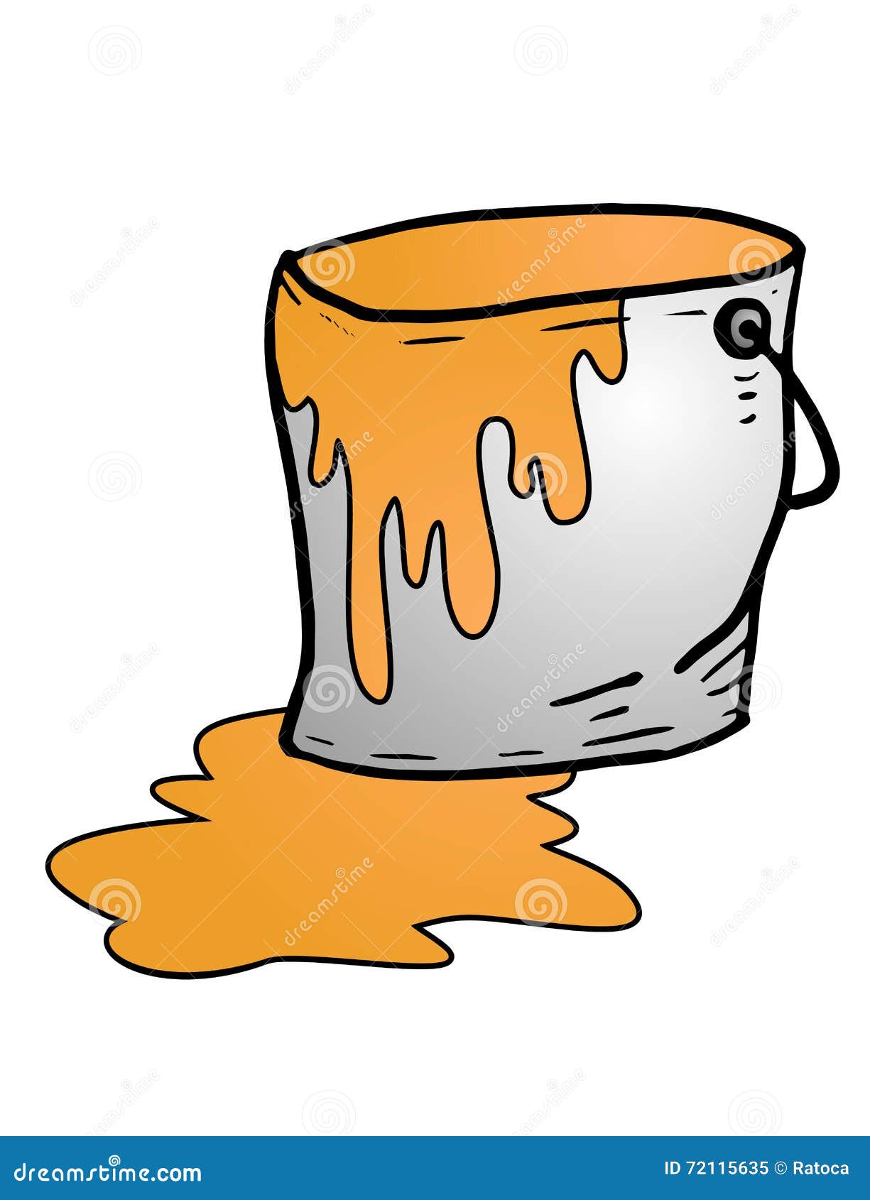 Orange paint stock vector. Illustration of steel, handle - 72115635