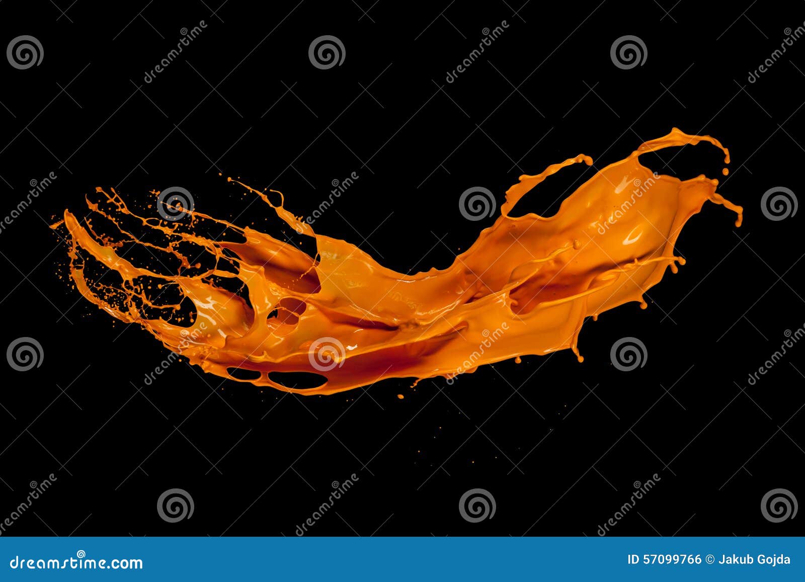 Orange Paint Splash on Black Background Stock Photo - Image of drop ...