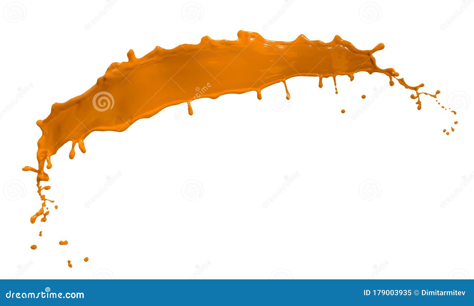 Orange Paint Splash Isolated on White Background Stock Image - Image of ...