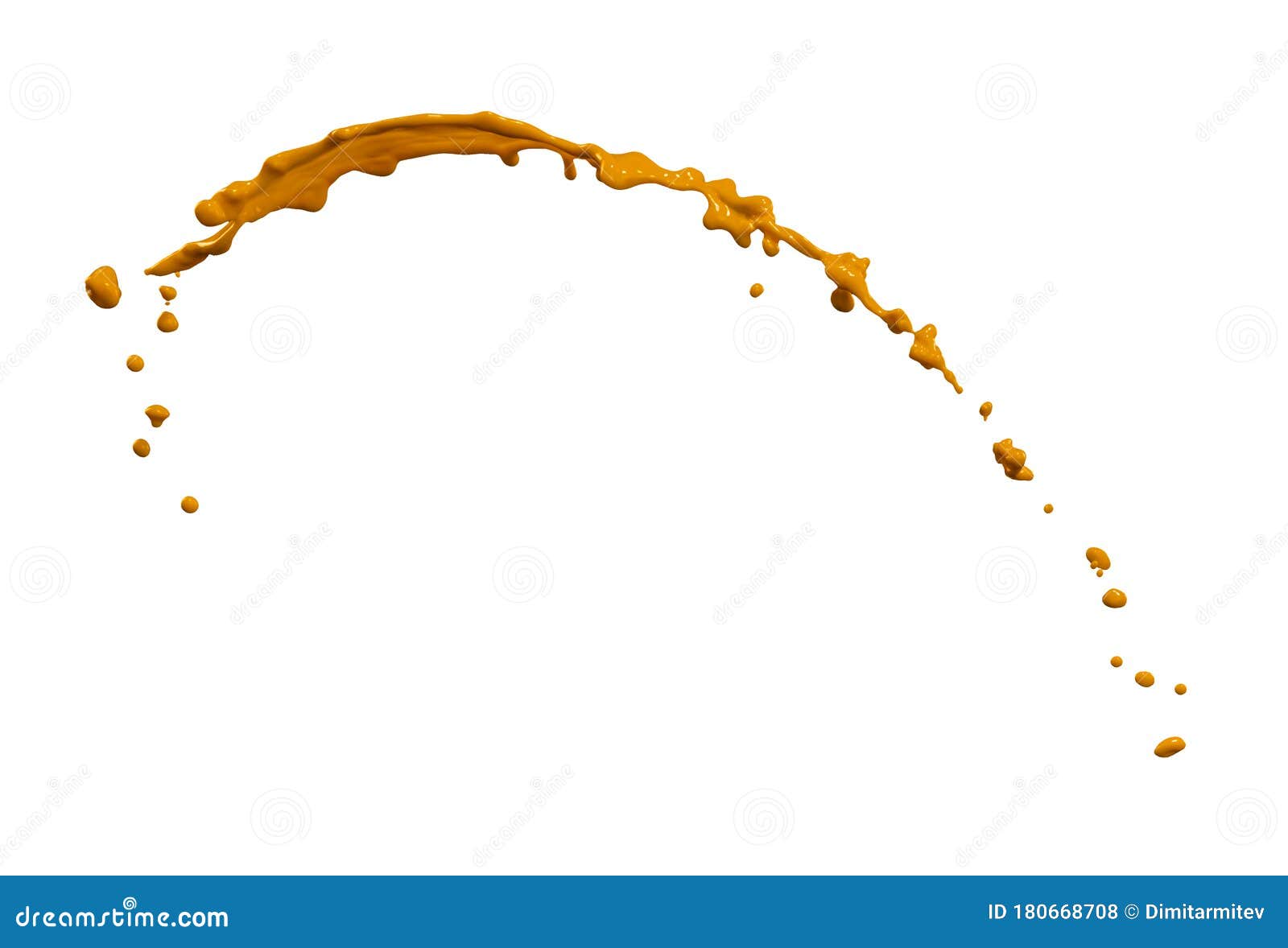 Orange Paint Splash Isolated on White Background Stock Photo - Image of ...