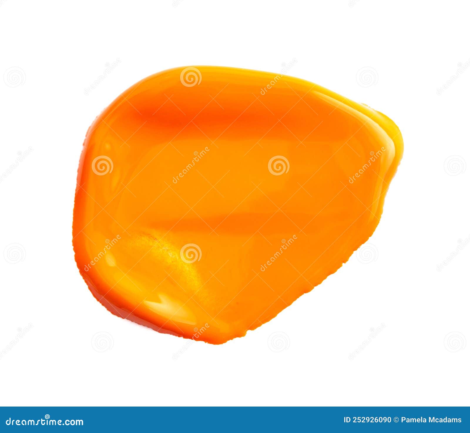 An Orange Paint Swatch on a White Background Stock Photo - Image of ...