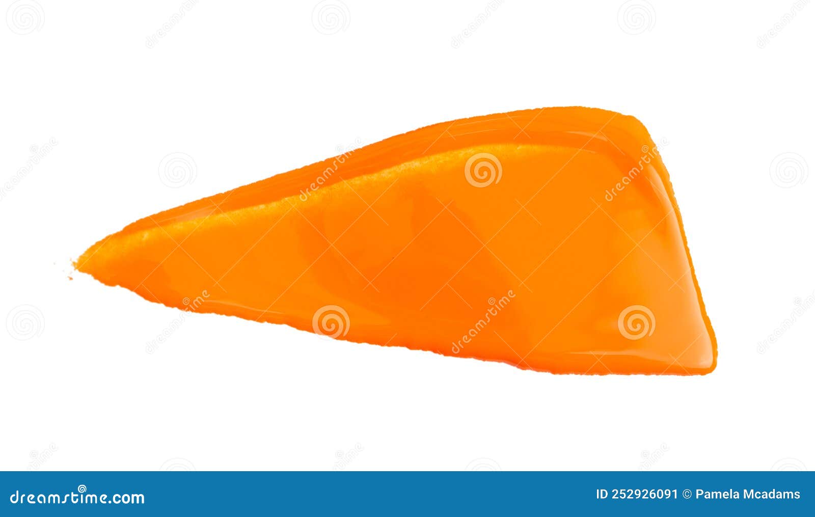 An Orange Paint Swatch on a White Background Stock Image - Image of ...