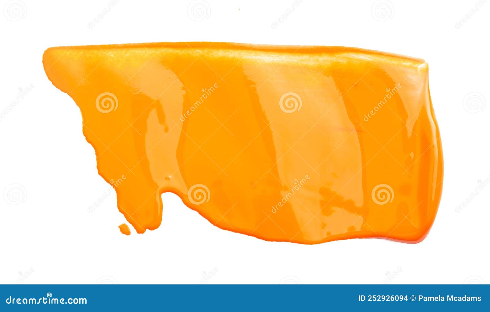 An Orange Paint Swatch on a White Background Stock Photo - Image of ...