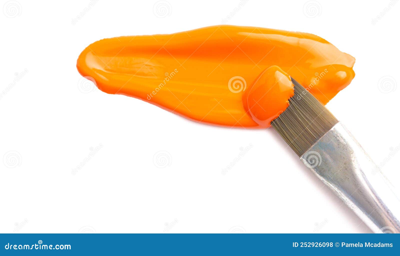 An Orange Paint Swatch on a White Background Stock Photo - Image of ...