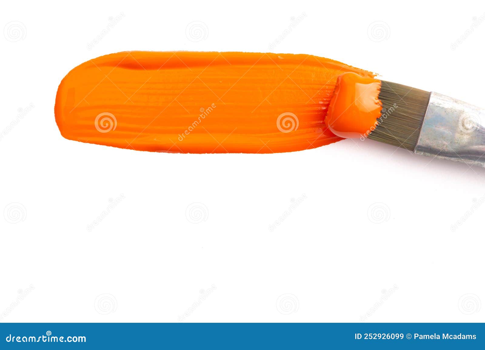 An Orange Paint Swatch on a White Background Stock Image - Image of ...