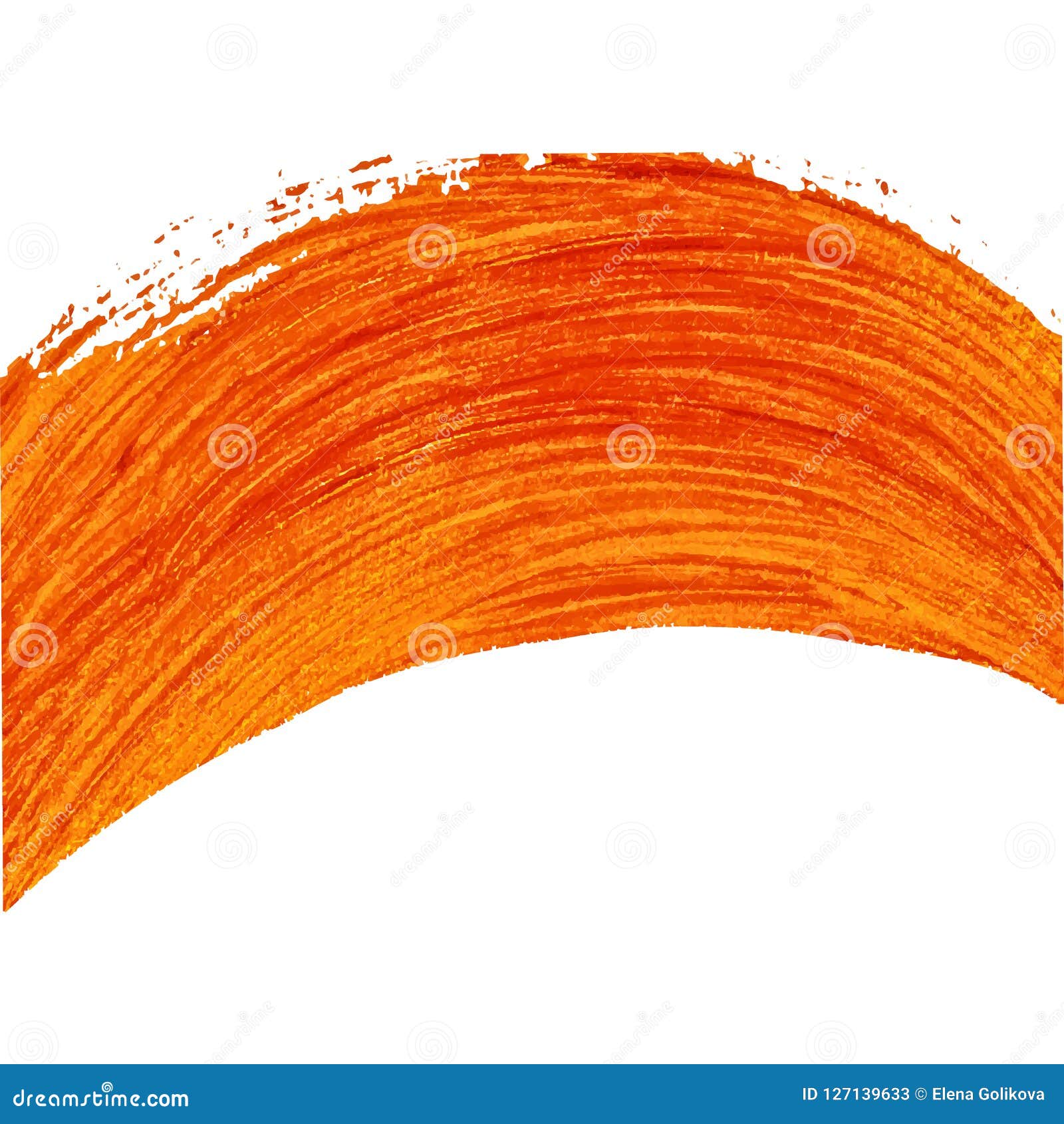 Orange Painted Arc. Vector Element Stock Vector - Illustration of ...