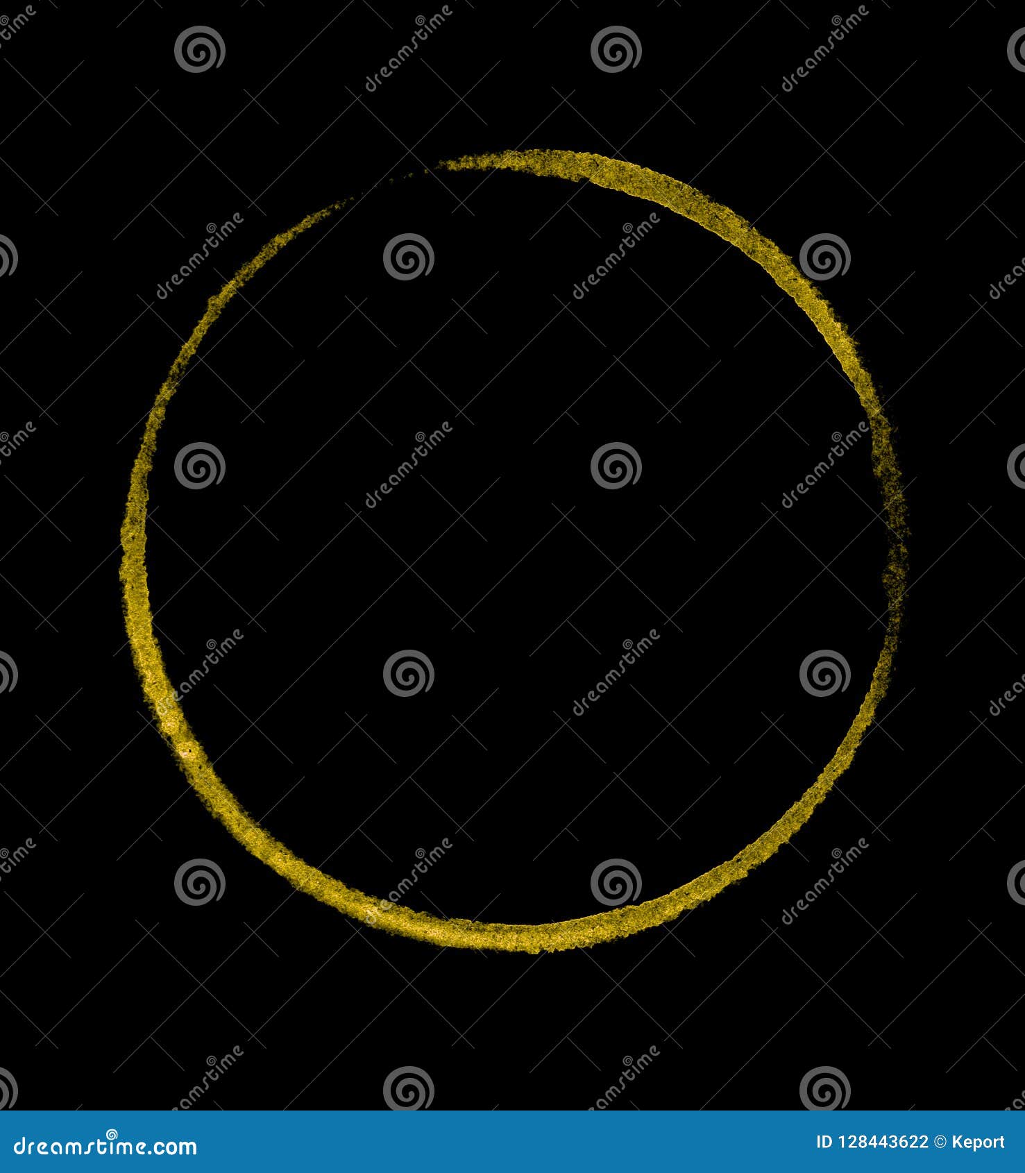 Orange Painted Ring on Black Stock Illustration - Illustration of ...