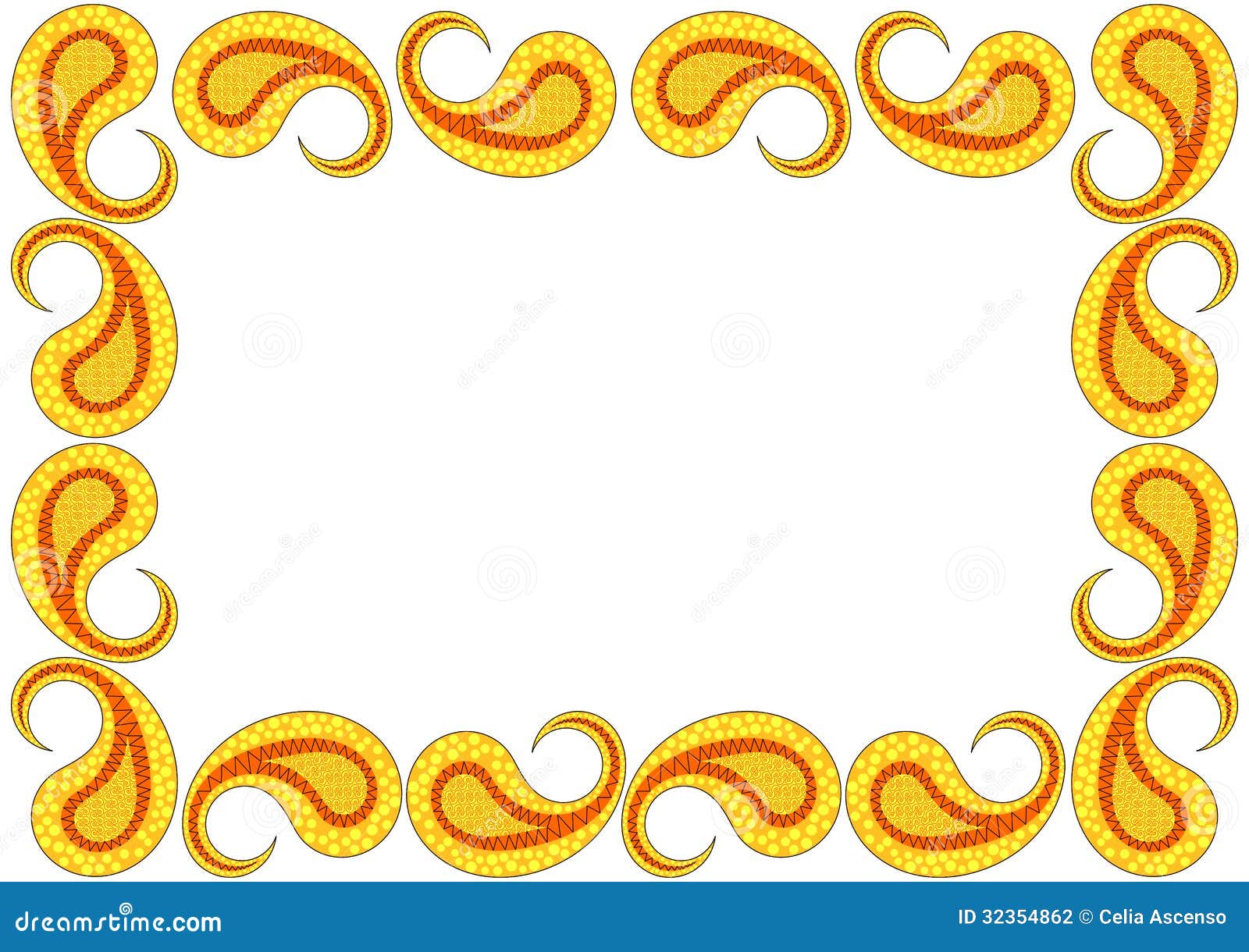 Paisley Border Frame Stock Illustrations – 13,445 Paisley Border Frame ...