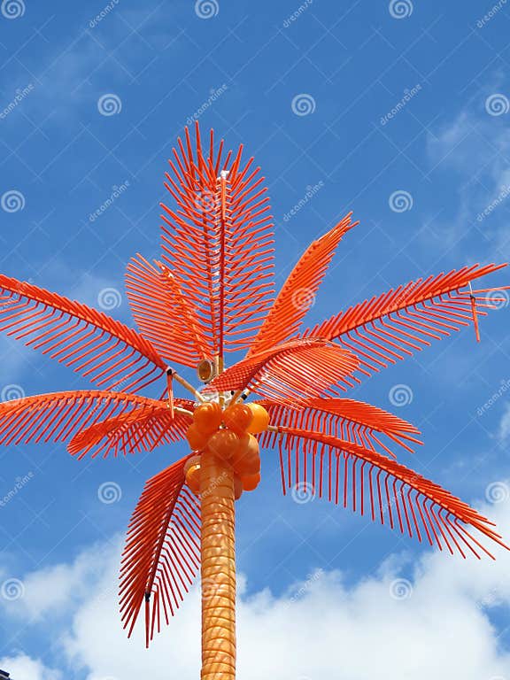 Orange palm tree stock image. Image of orange, tree, palm - 25199109