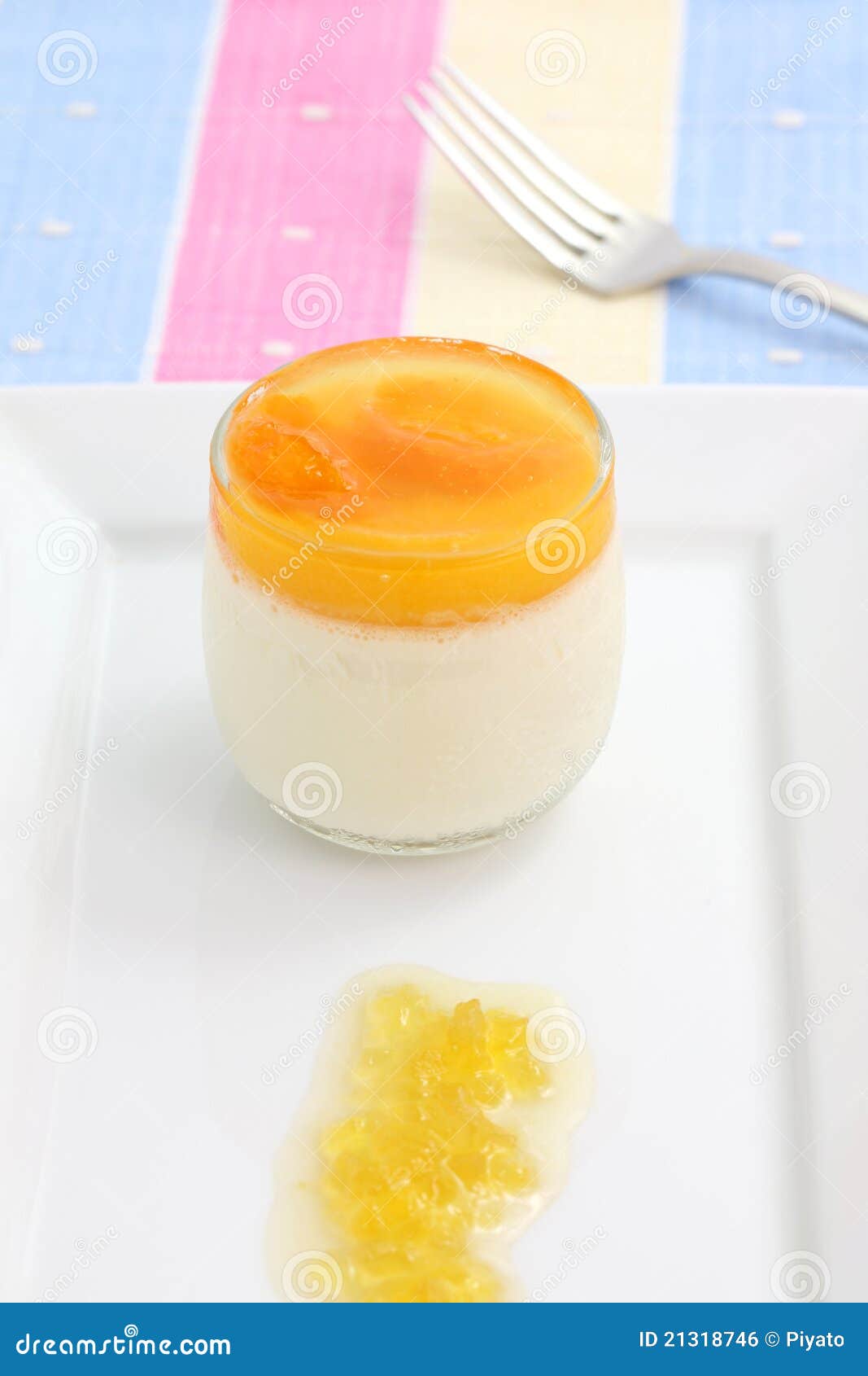 Orange panna cotta stock photo. Image of jelly, delicious - 21318746