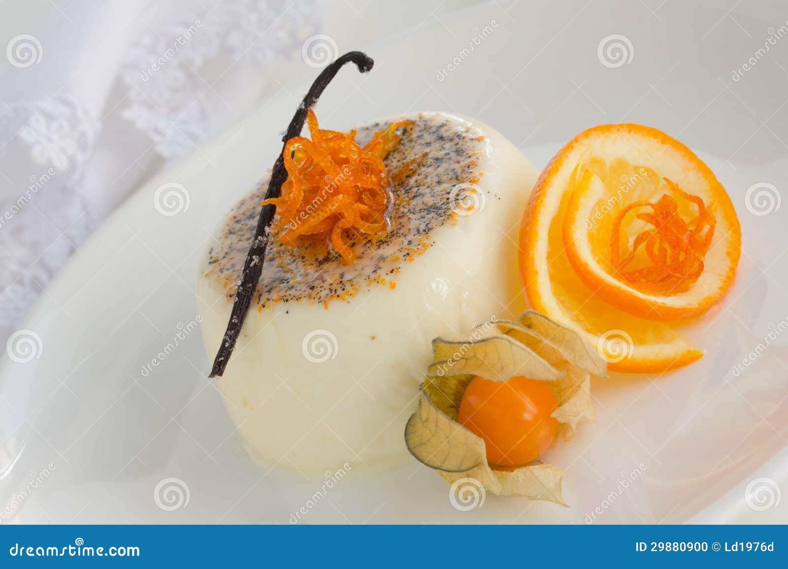 Orange panna cotta. stock photo. Image of freshness, affectionate ...
