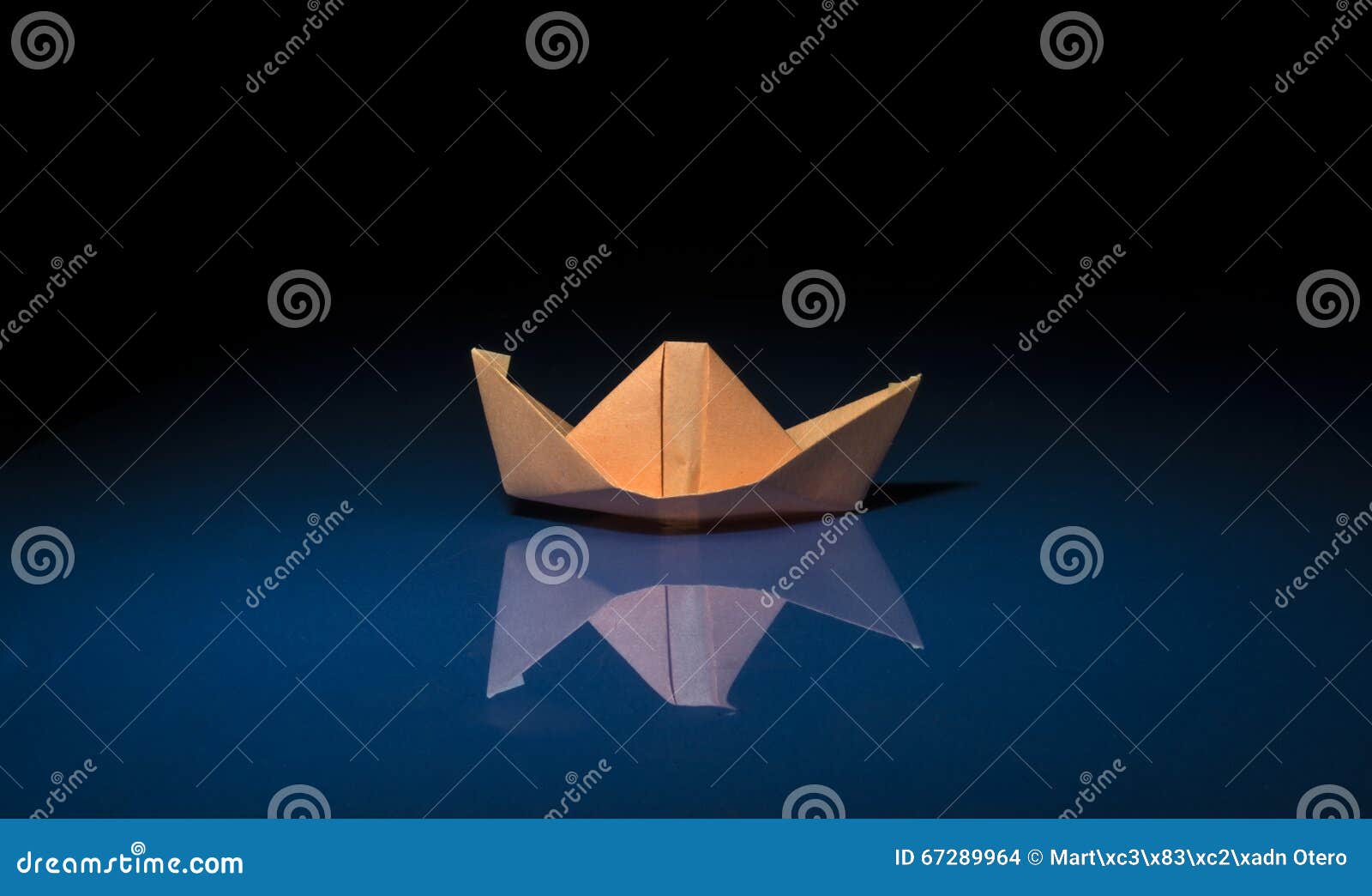 Orange paper boat stock photo. Image of concepts, boat - 67289964