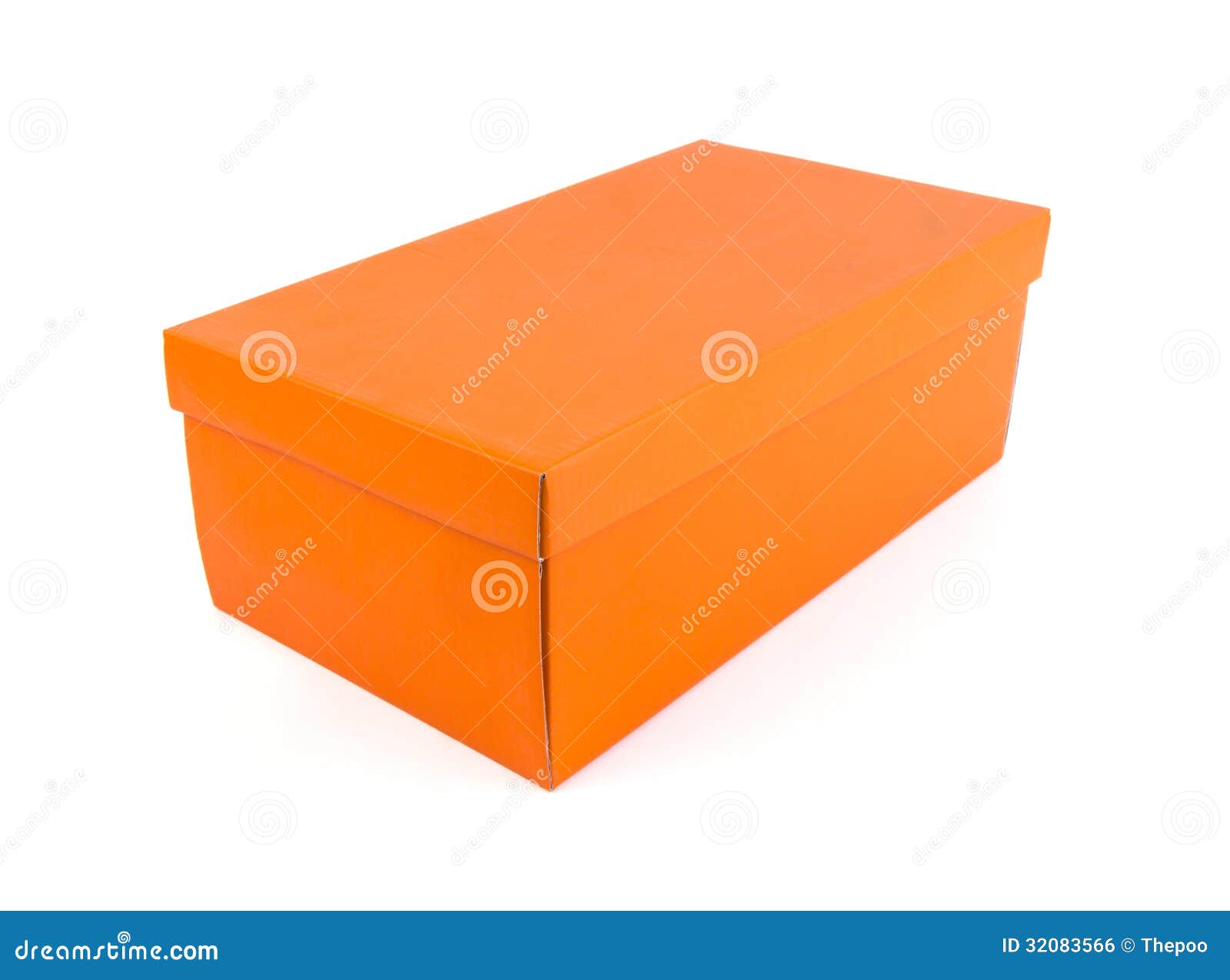 Orange paper box. stock photo. Image of white, isolated - 32083566