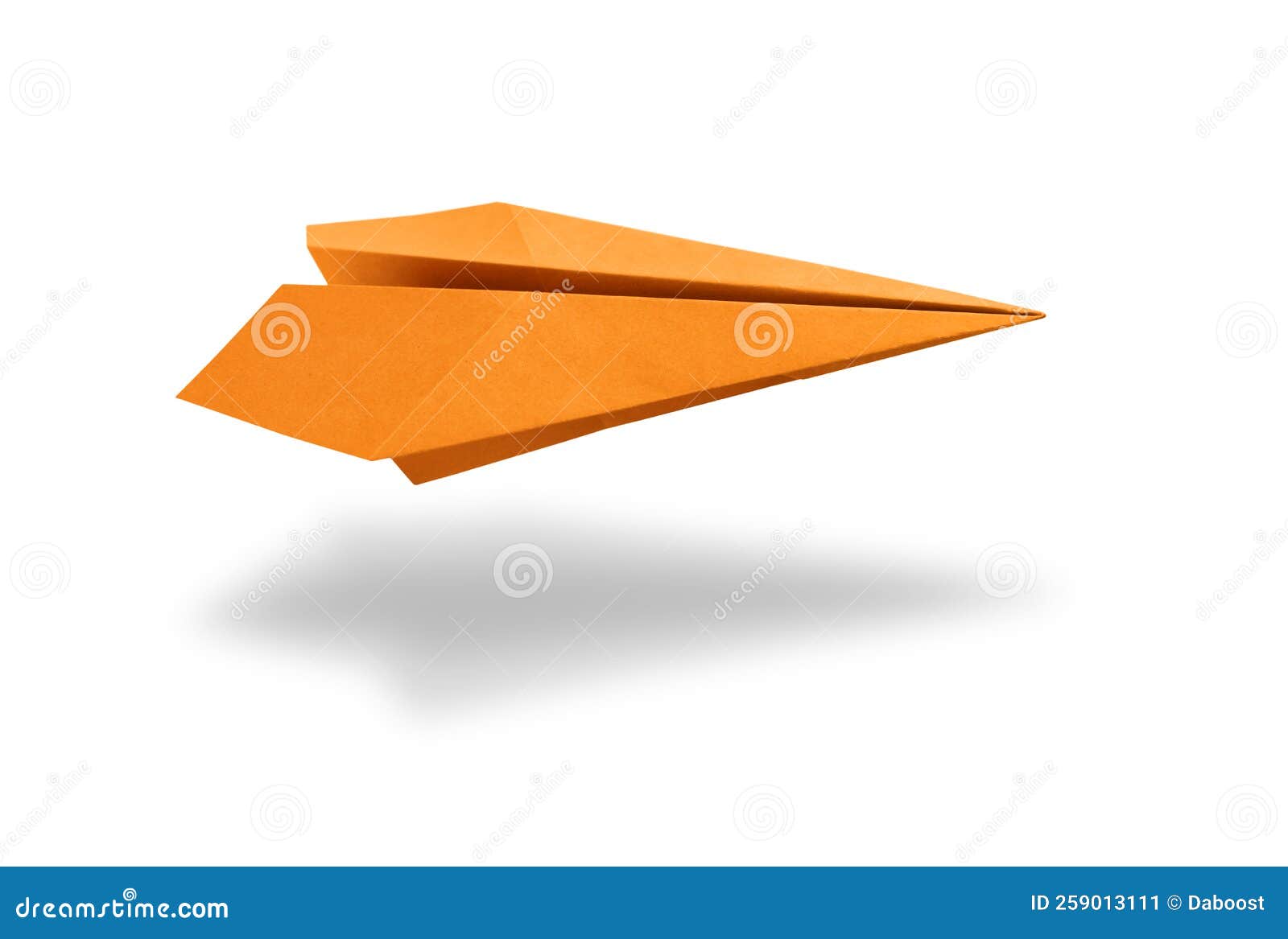Orange Paper Plane Origami Isolated on a White Background Stock Image ...