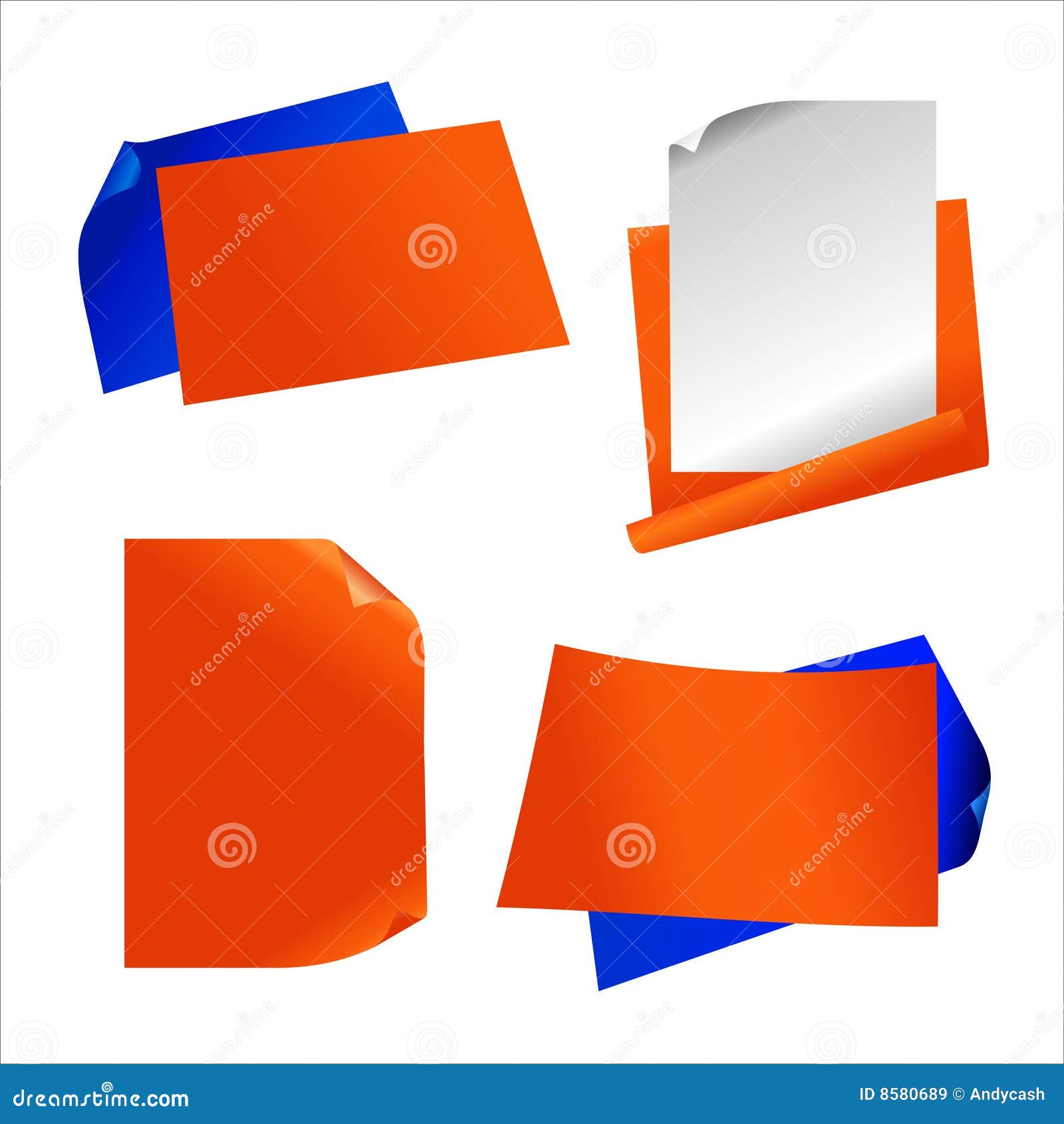 Orange paper sticker stock vector. Illustration of business - 8580689