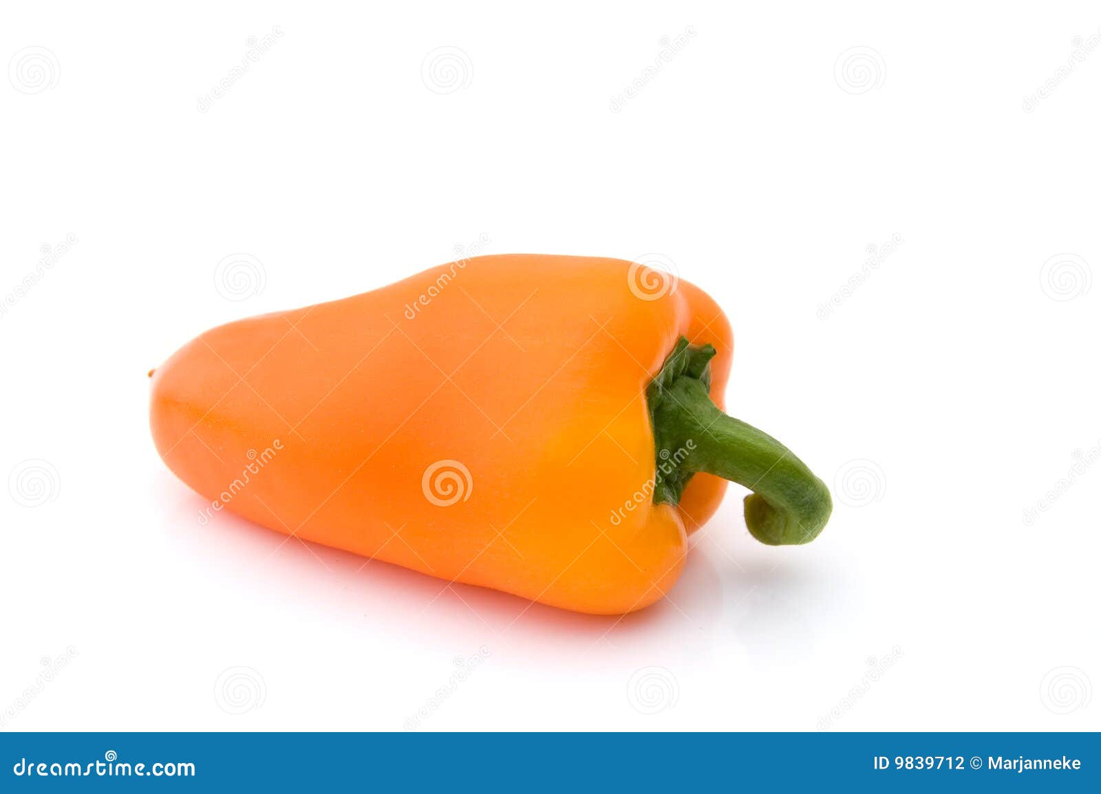 Orange paprika stock photo. Image of isolated, food, paprika - 9839712