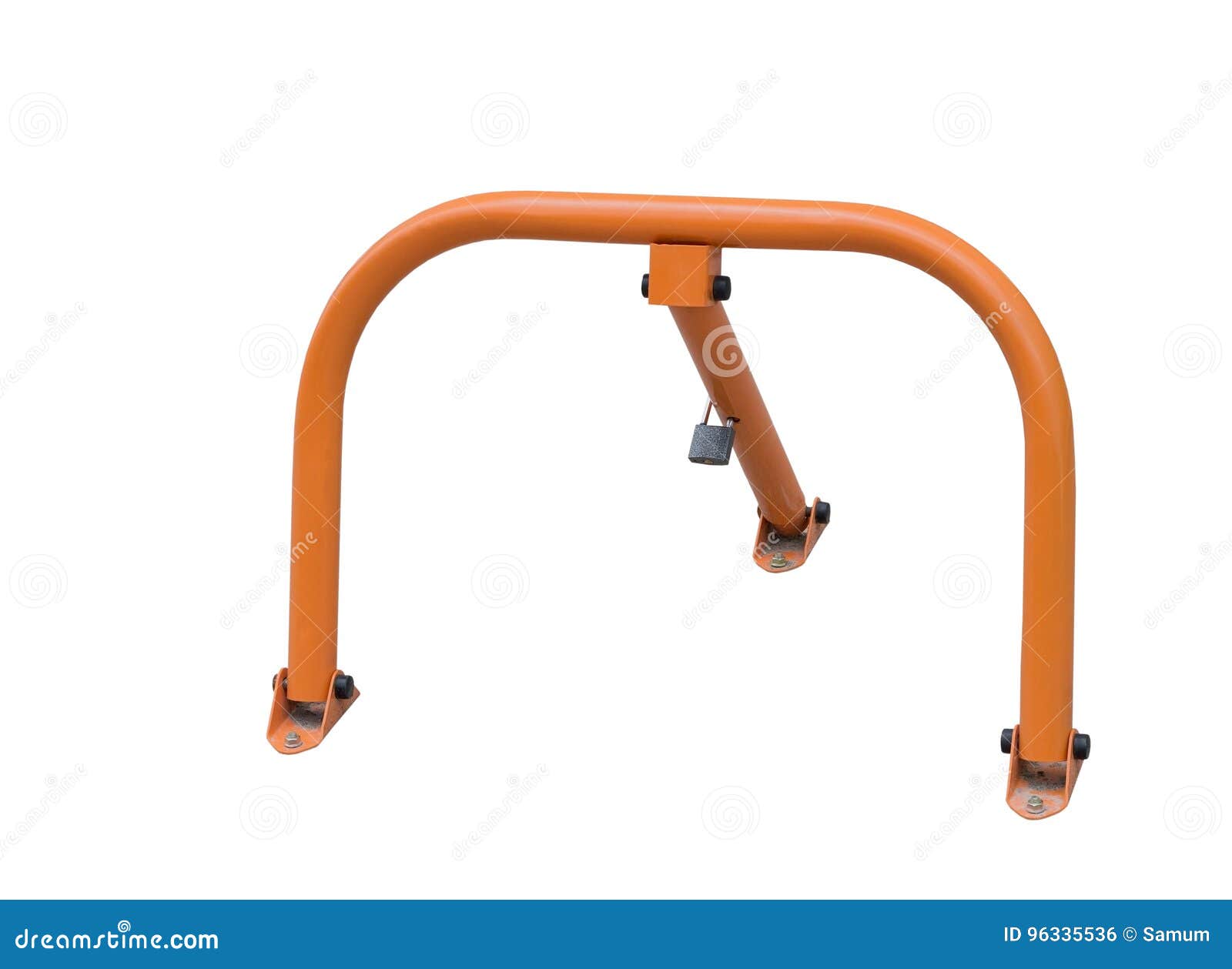Orange Parking Barriers, Parking Space Limiters And Blockers. Parking ...
