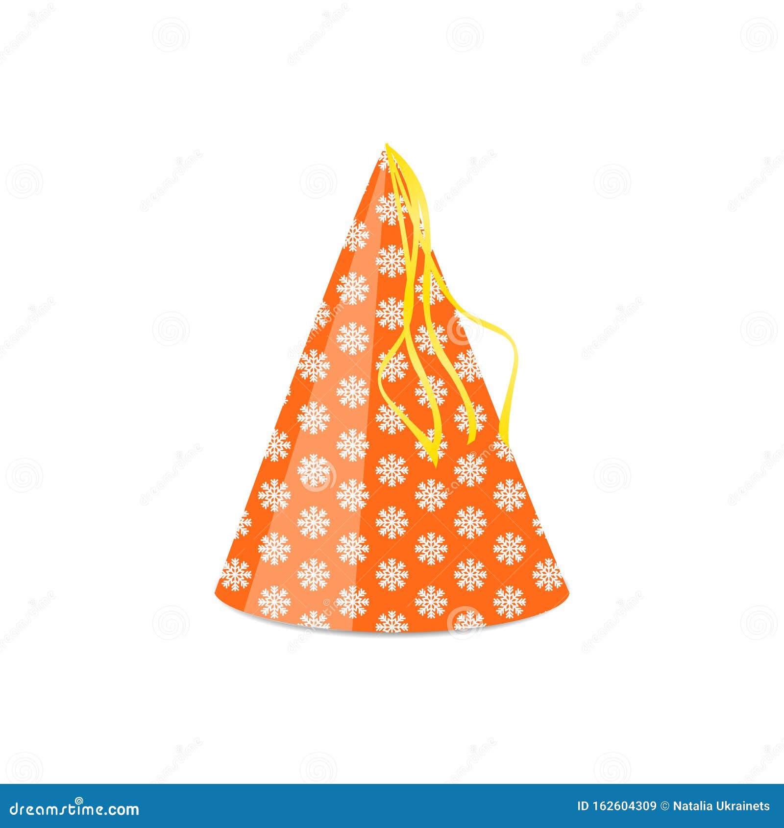 Orange Party Hat stock vector. Illustration of background - 162604309