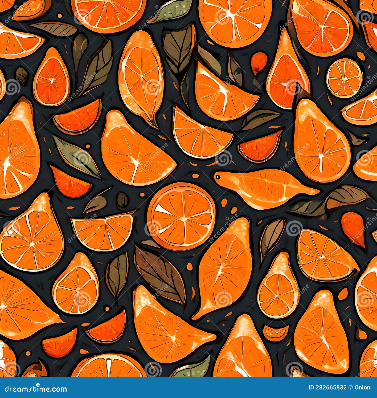 Orange Pattern Background Illustration - Ai Generated Image Stock ...