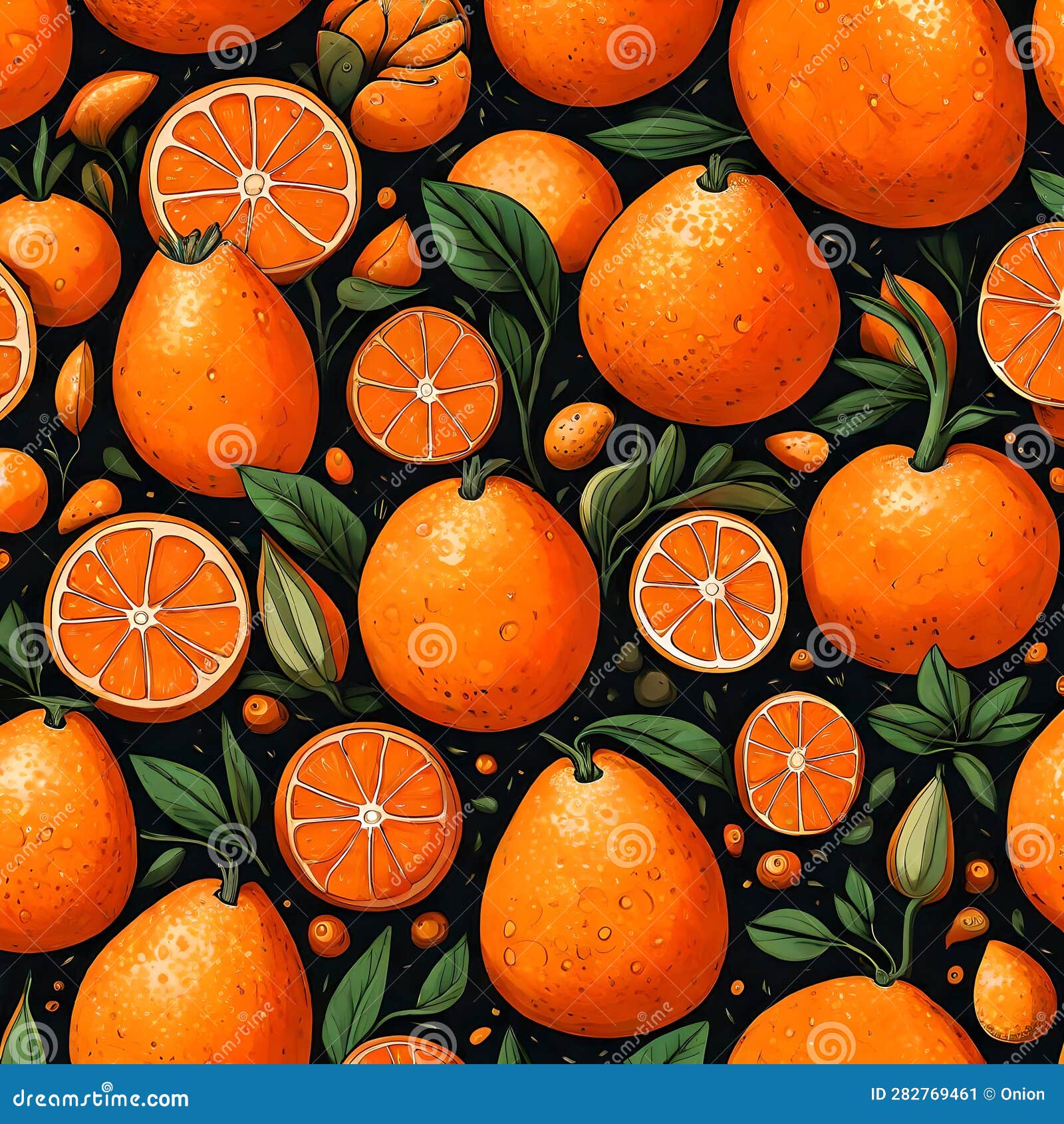 Orange Pattern Background Illustration - Ai Generated Image Stock ...