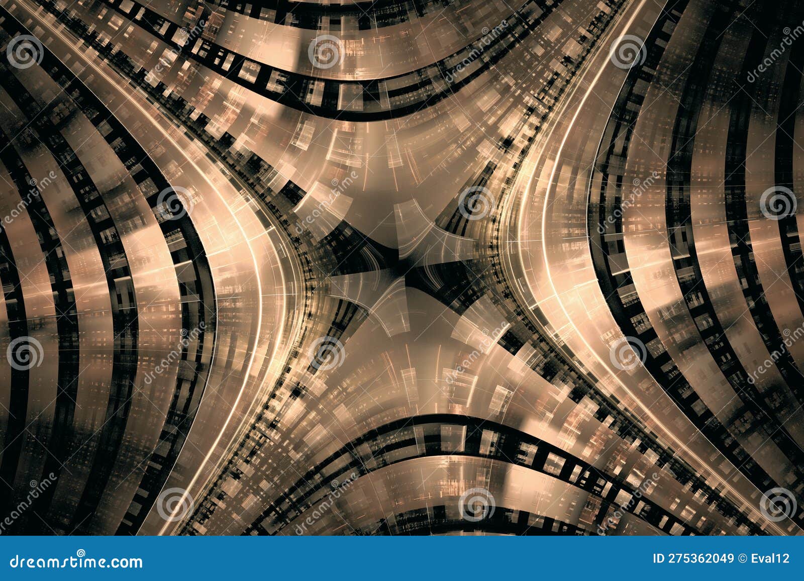 Orange Pattern of Crooked Corner Shapes on a Black Background. Stock ...