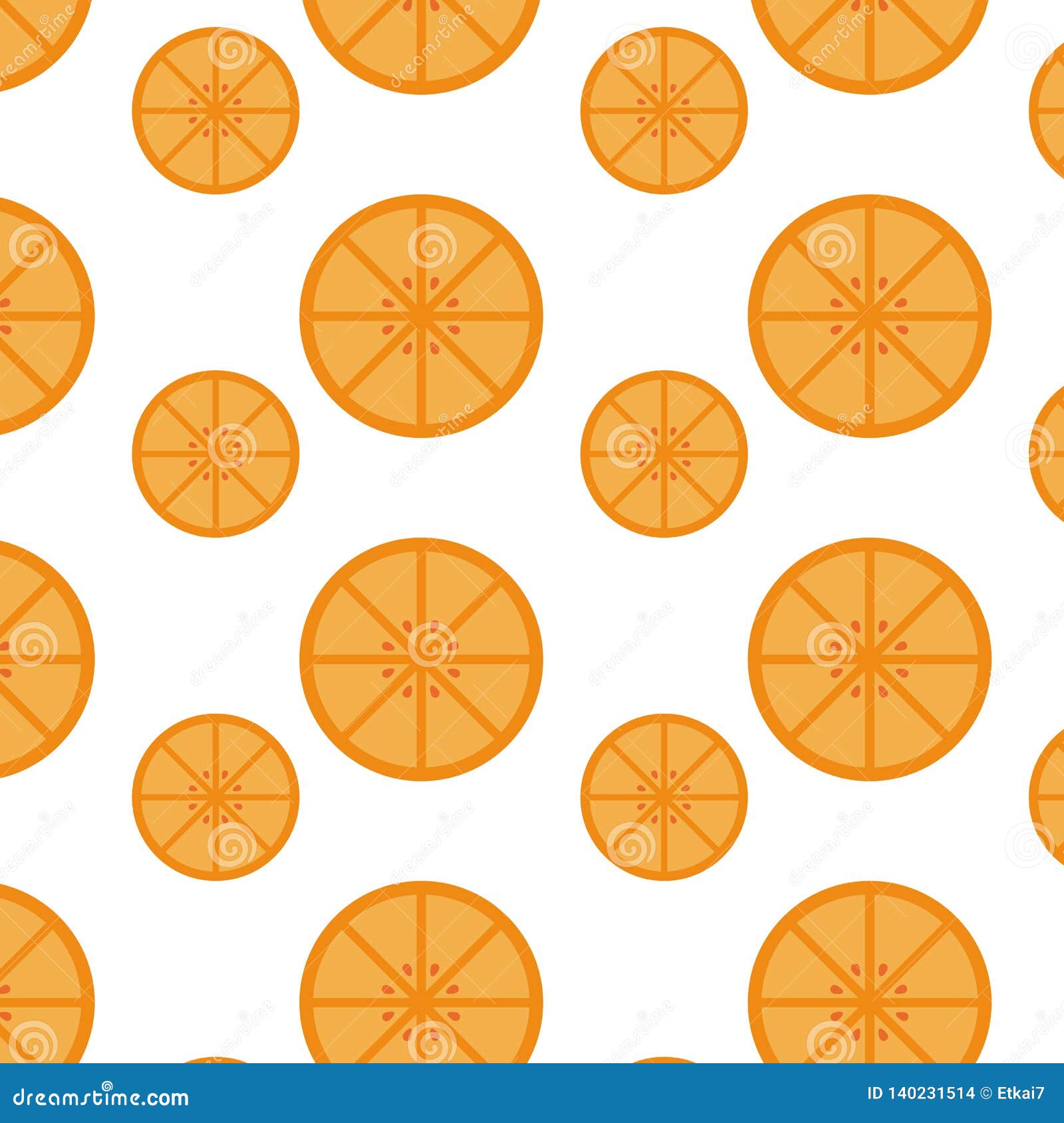 Orange Pattern in a White Background. Vector Design Illustration Stock ...