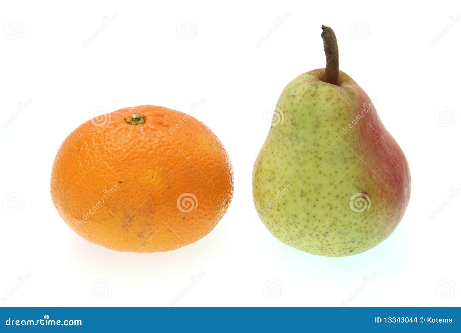 Orange and pear stock photo. Image of isolated, healthy - 13343044