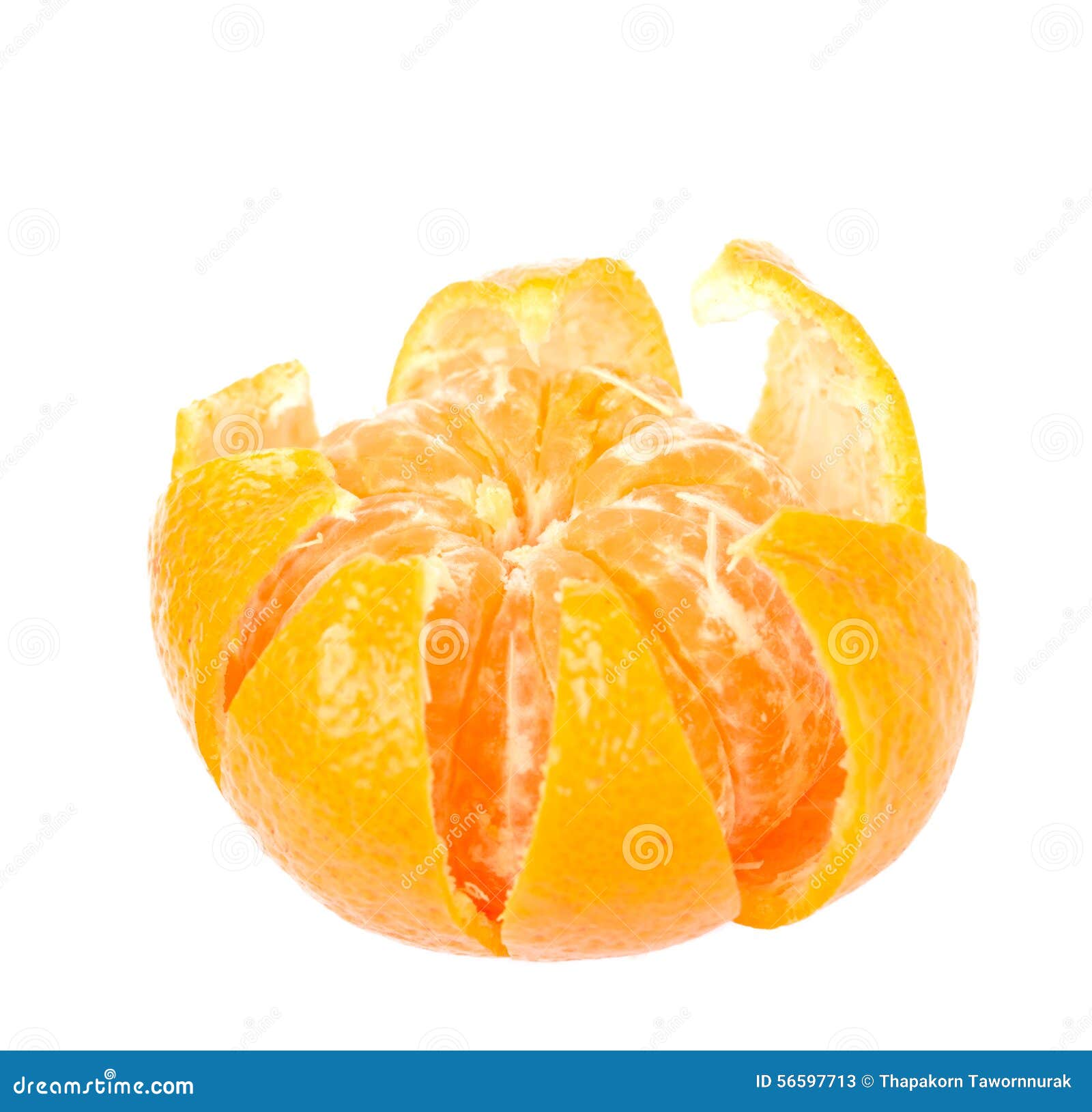 Orange peeled isolated stock image. Image of fruit, object - 56597713
