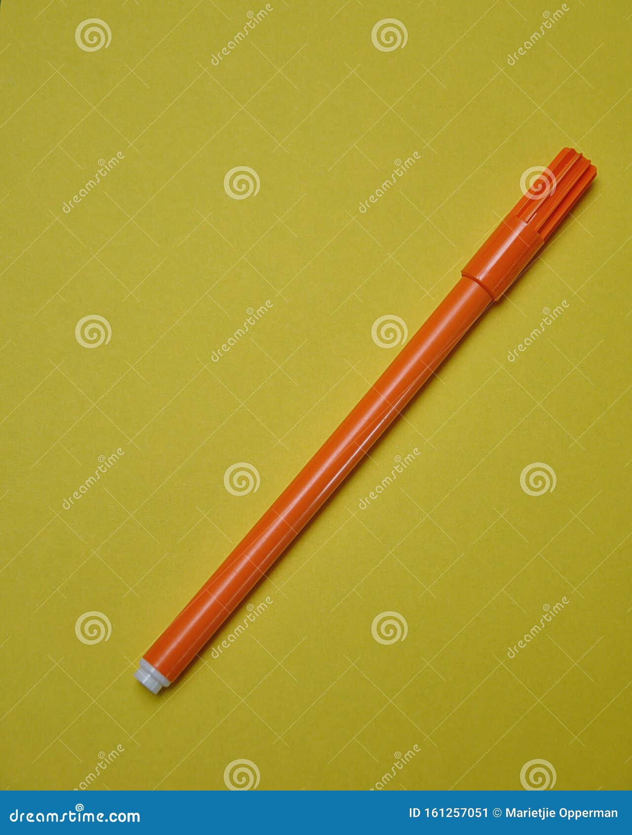 An orange pen stock image. Image of draw, background - 161257051