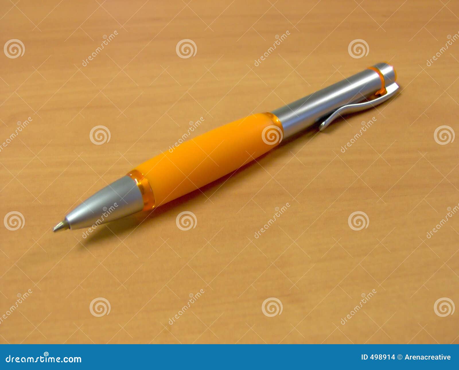 Orange Pen W/ Clipping Path Stock Photo - Image of drawing, contract ...