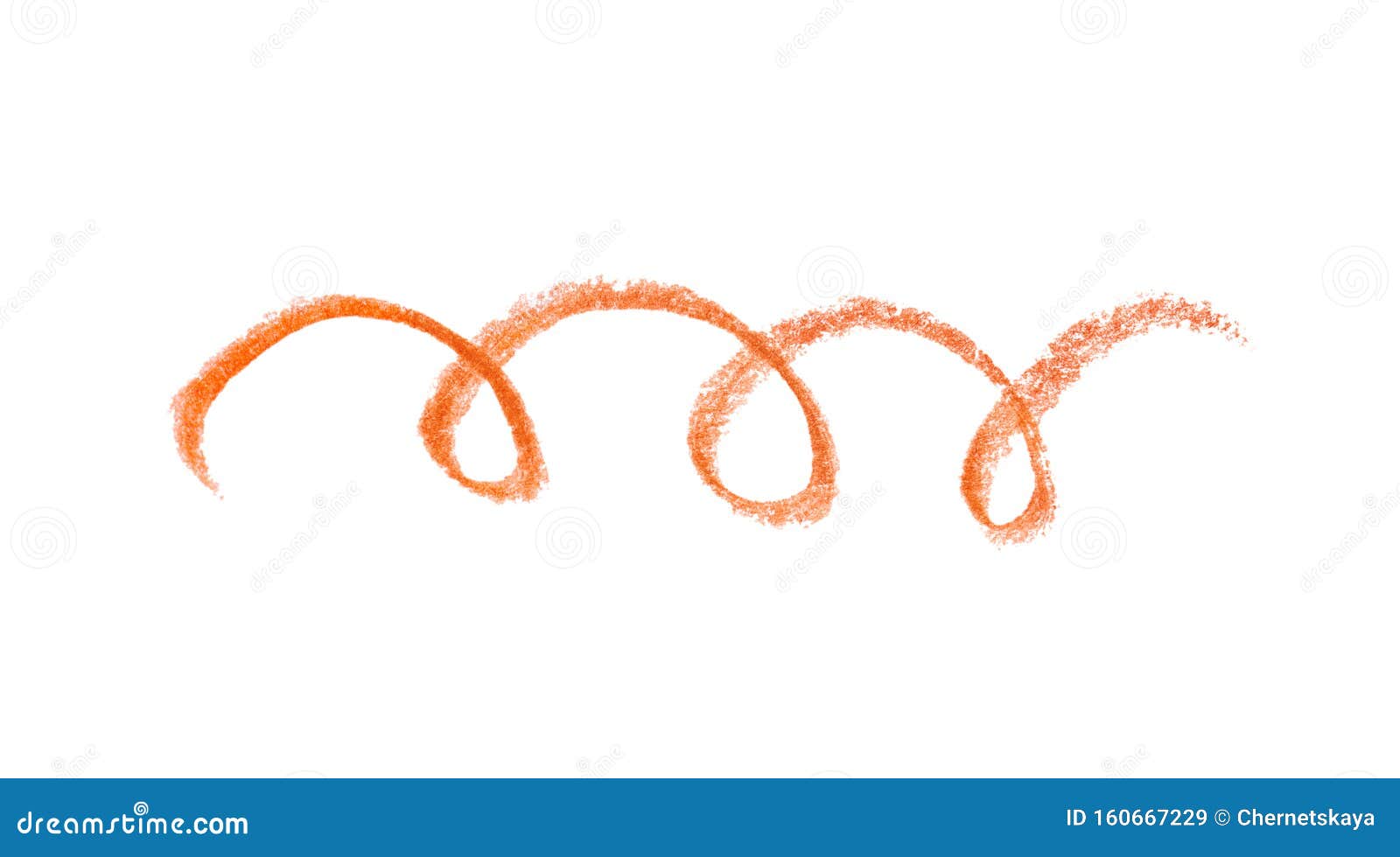Orange Pencil Scribble on White Background Stock Image - Image of ...
