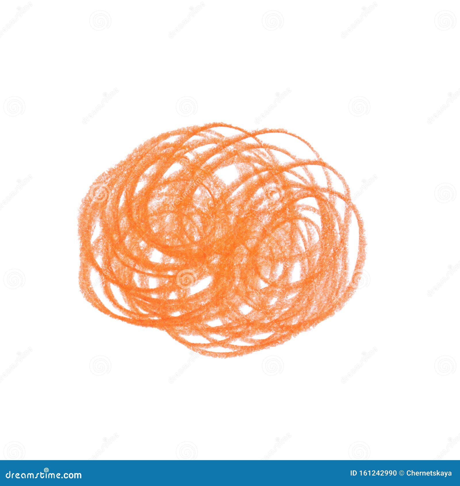 Orange Pencil Scribble on White Background Stock Photo - Image of ...