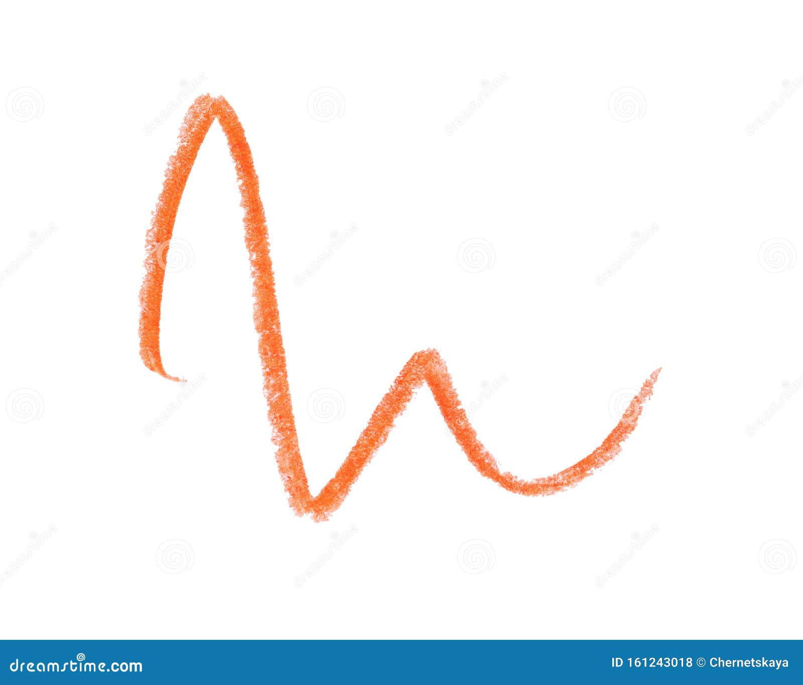Orange Pencil Scribble on White Background Stock Photo - Image of ...
