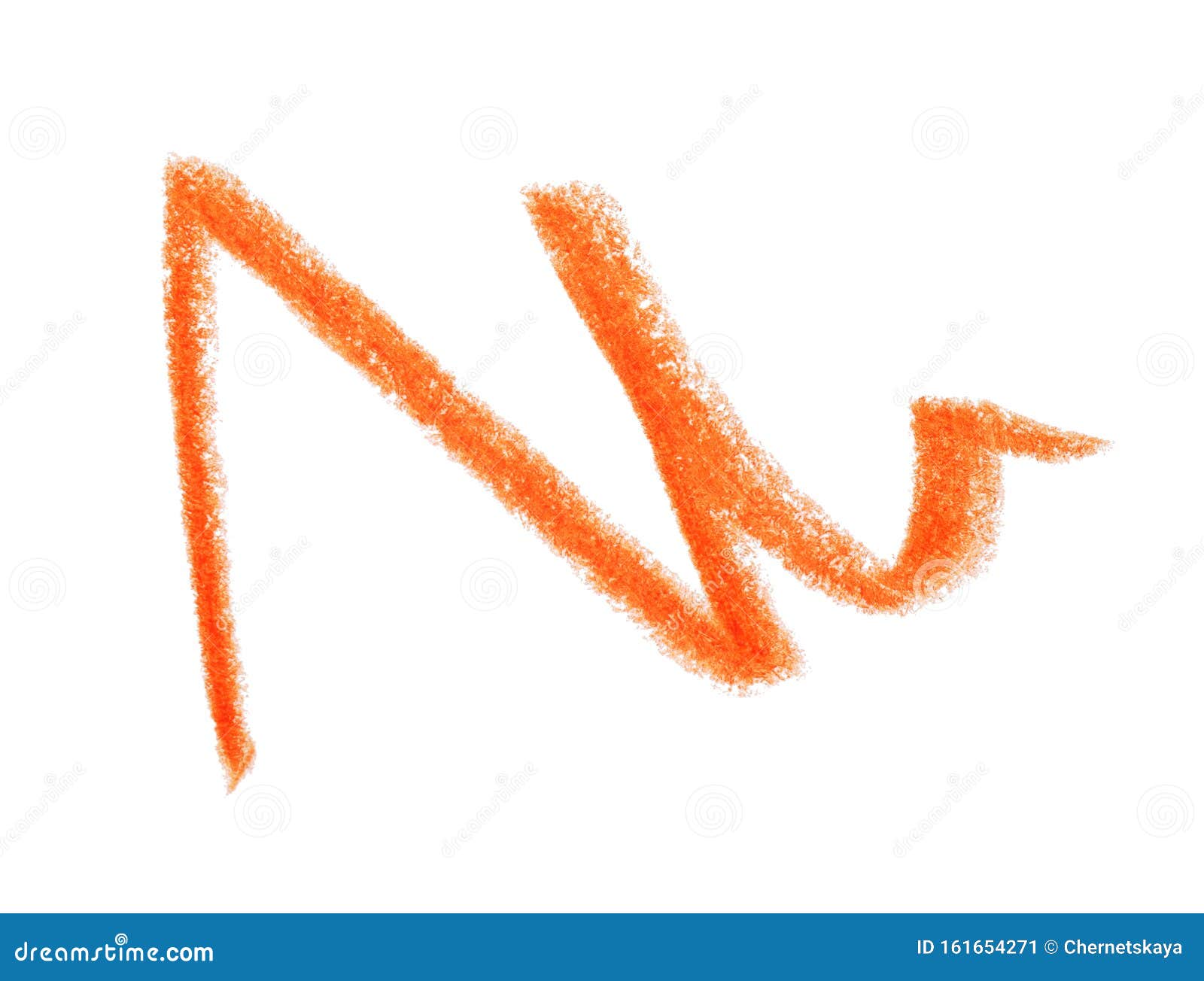 Orange Pencil Scribble on White Background Stock Image - Image of isolated, sheet: 161654271